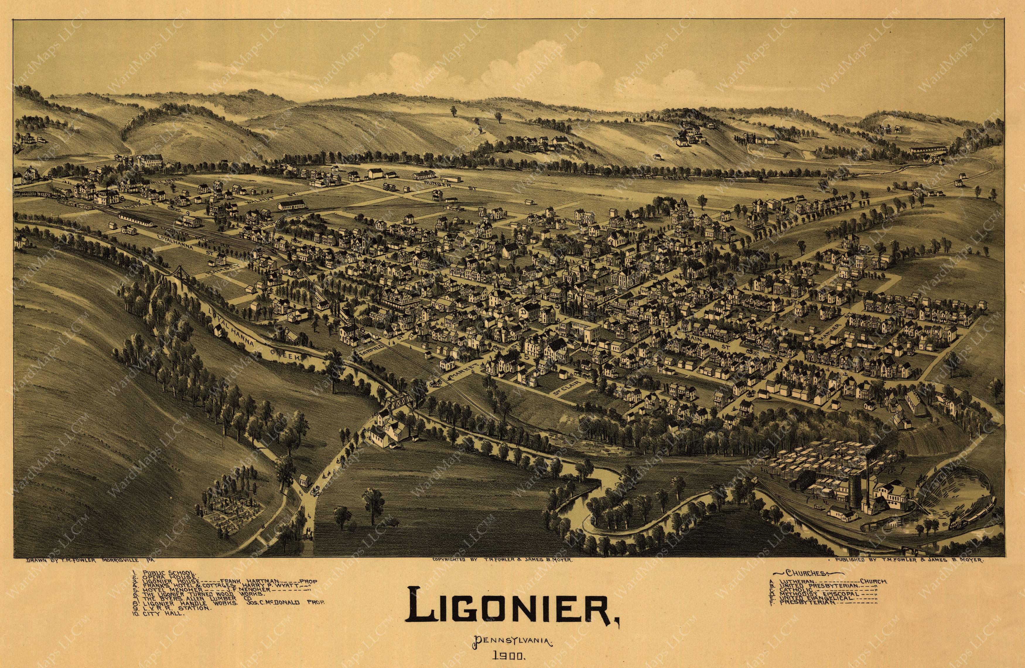 Ligonier, Pennsylvania 1900 – WardMaps LLC