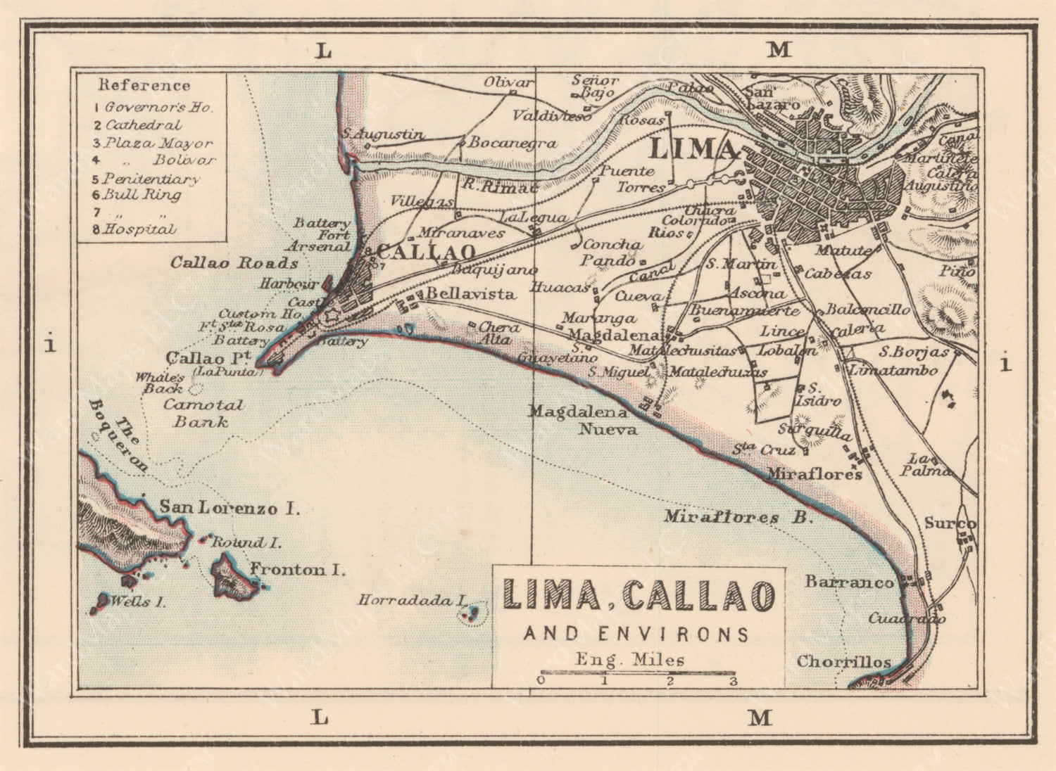 Lima, Callao, and Environs, Peru 1906 – WardMaps LLC