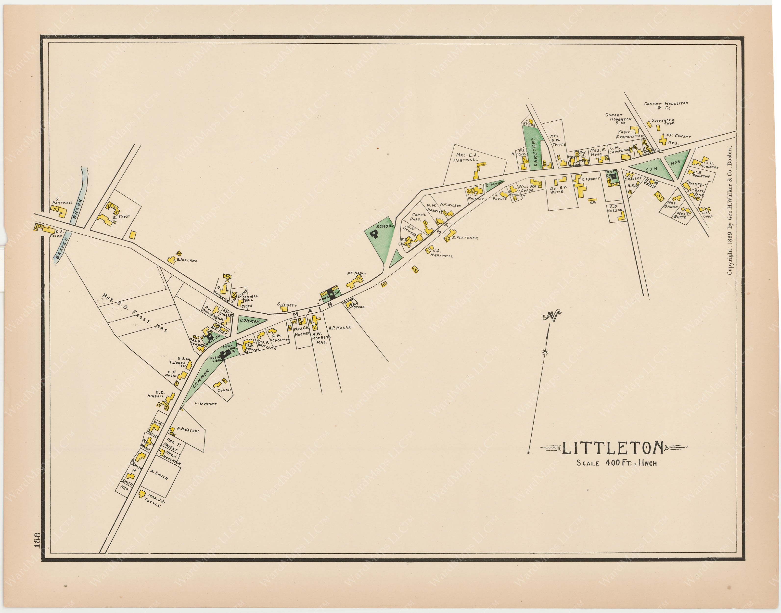 Littleton, Massachusetts 1889 – WardMaps LLC