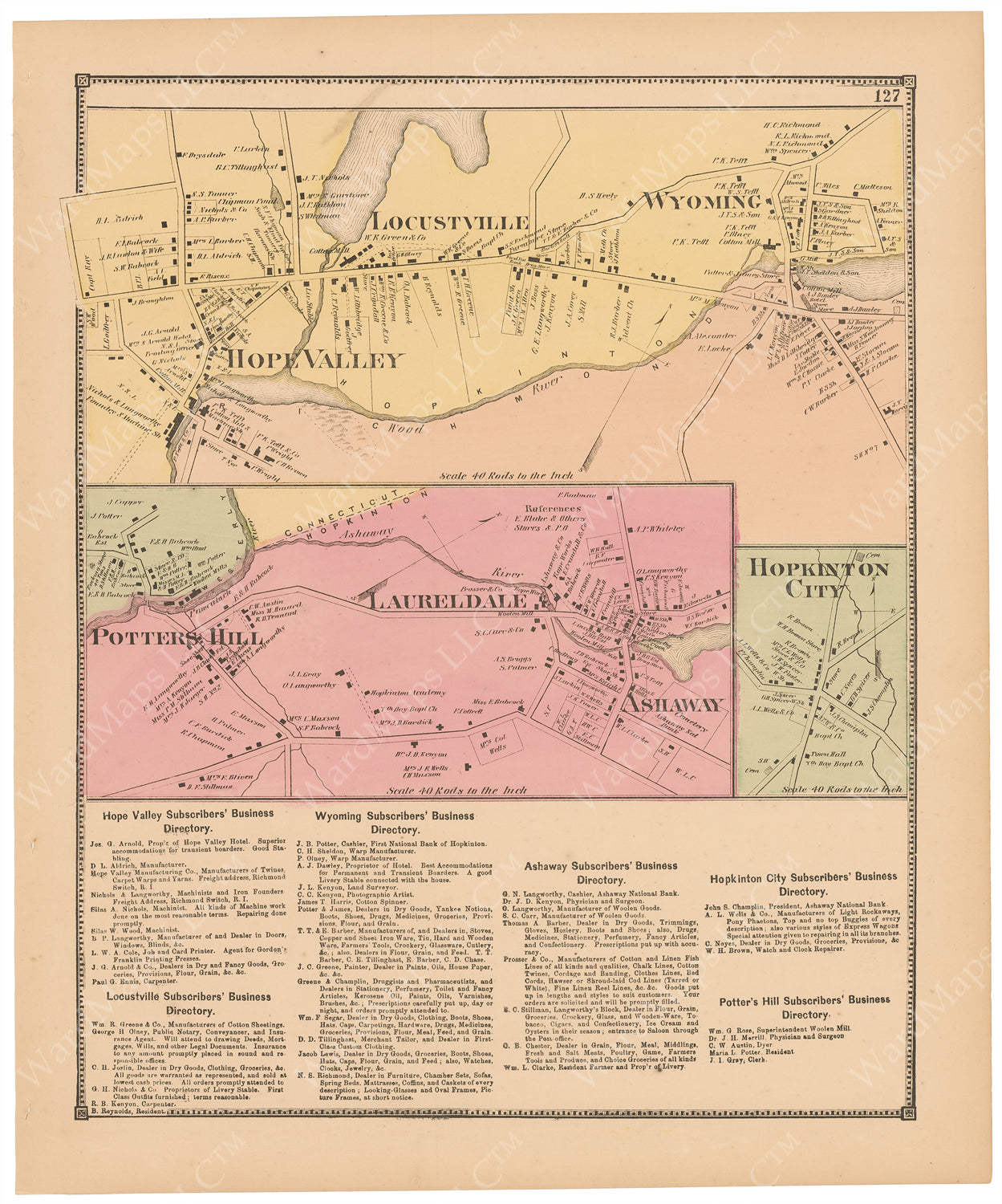 Hopkinton, Rhode Island 1870 – WardMaps LLC