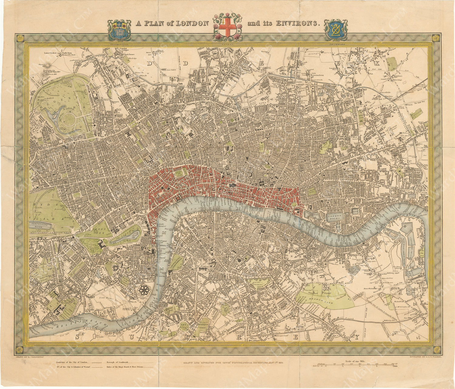 London, England 1834 – WardMaps LLC
