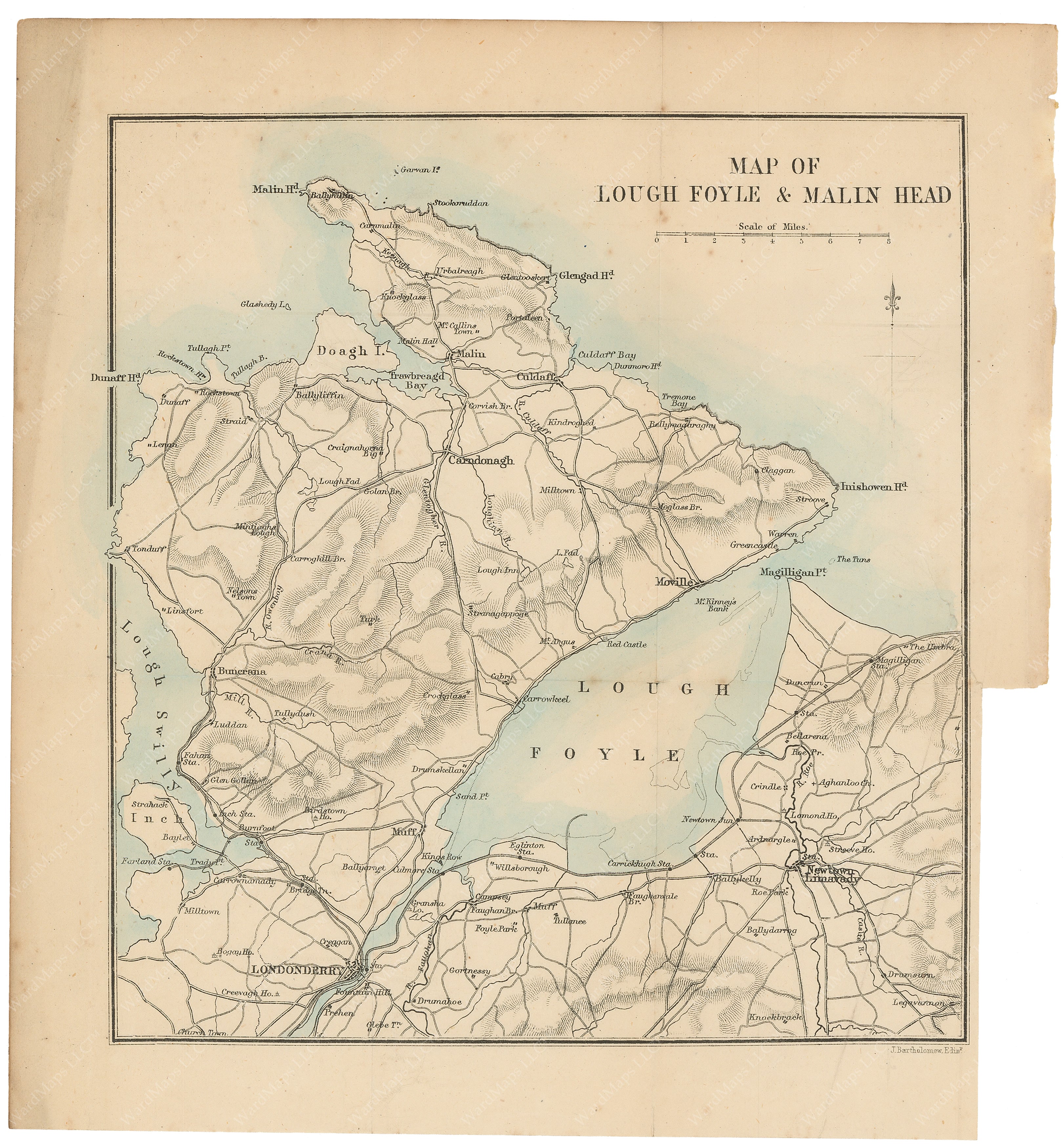 Lough Foyle and Malin Head, Ireland 1876 – WardMaps LLC