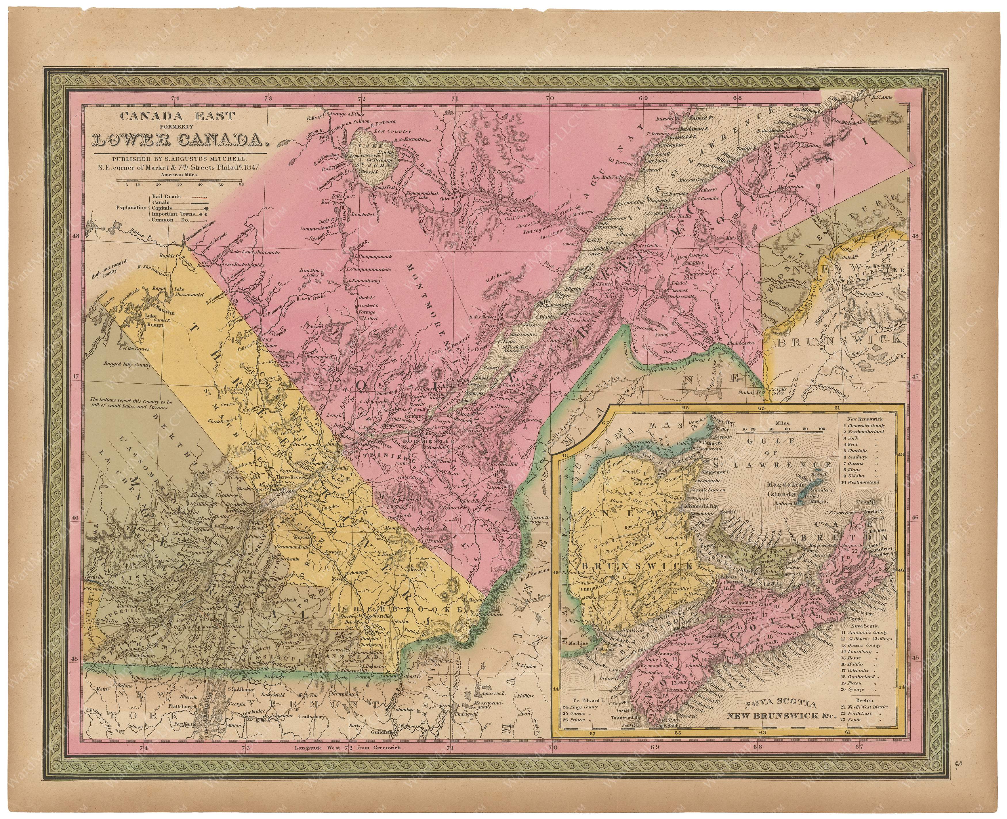 Canada (Eastern Part) 1847 – WardMaps LLC
