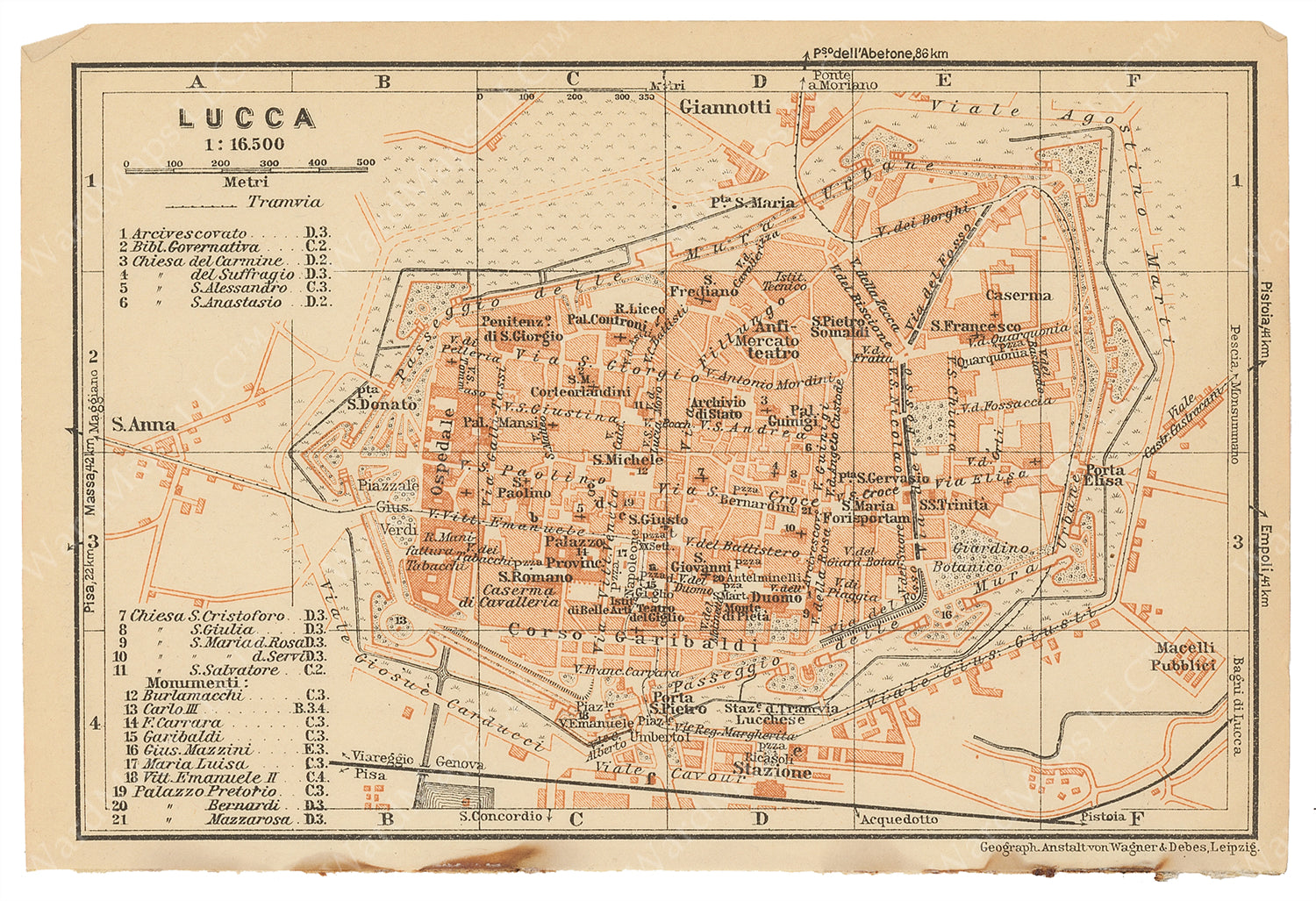 Lucca, Italy 1928 – WardMaps LLC