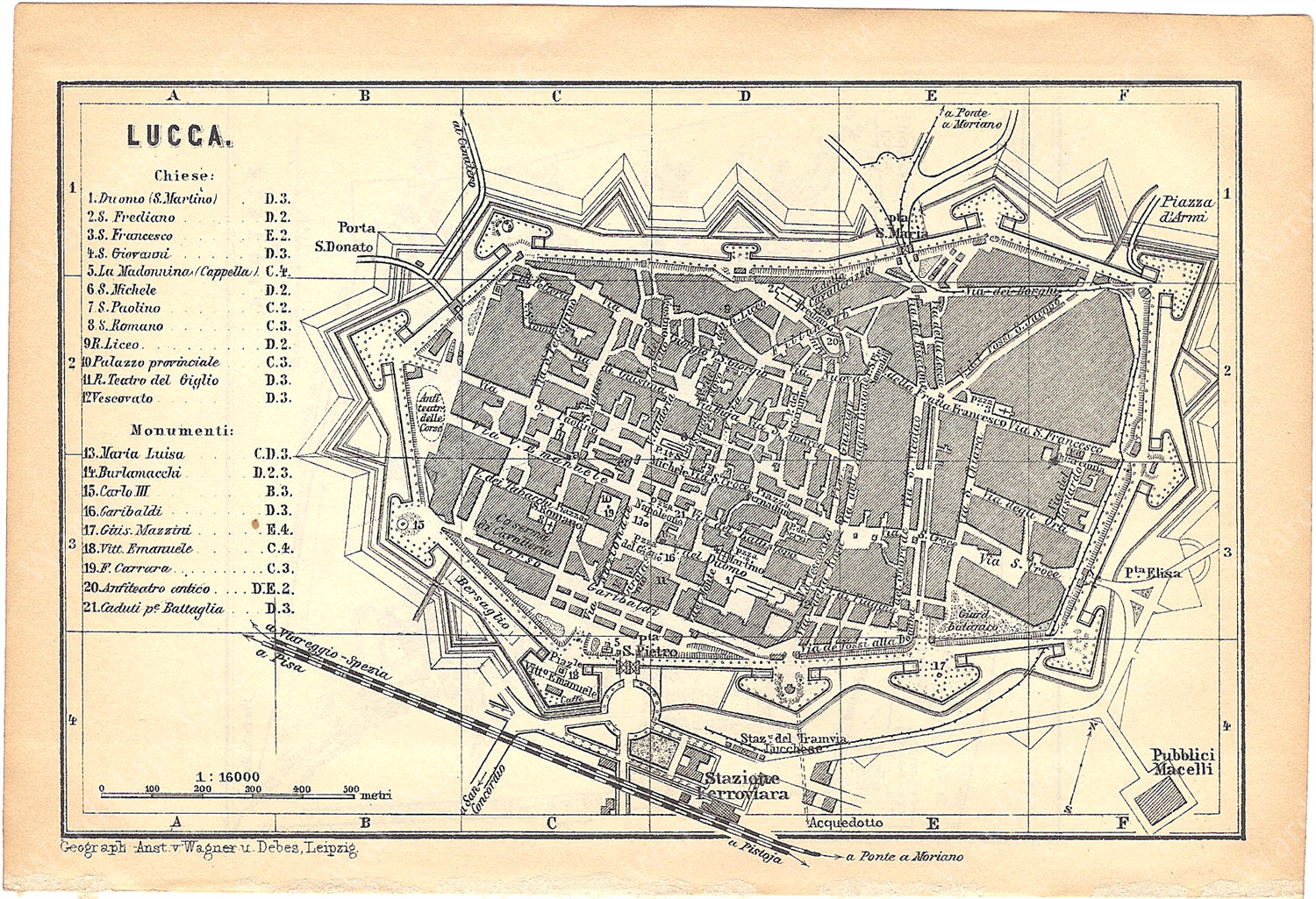 Lucca, Italy 1899 – WardMaps LLC
