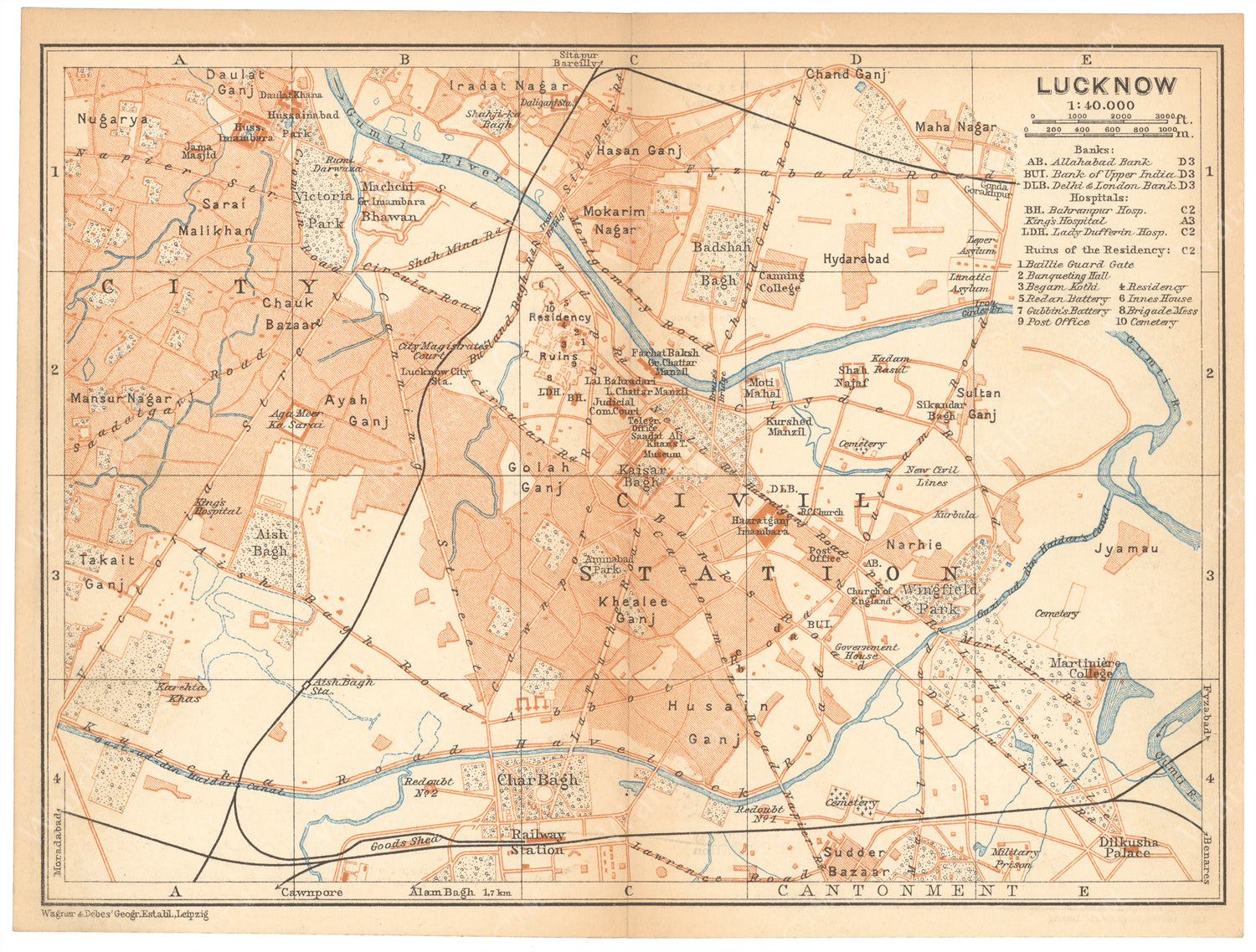 Lucknow, India 1914 – WardMaps LLC