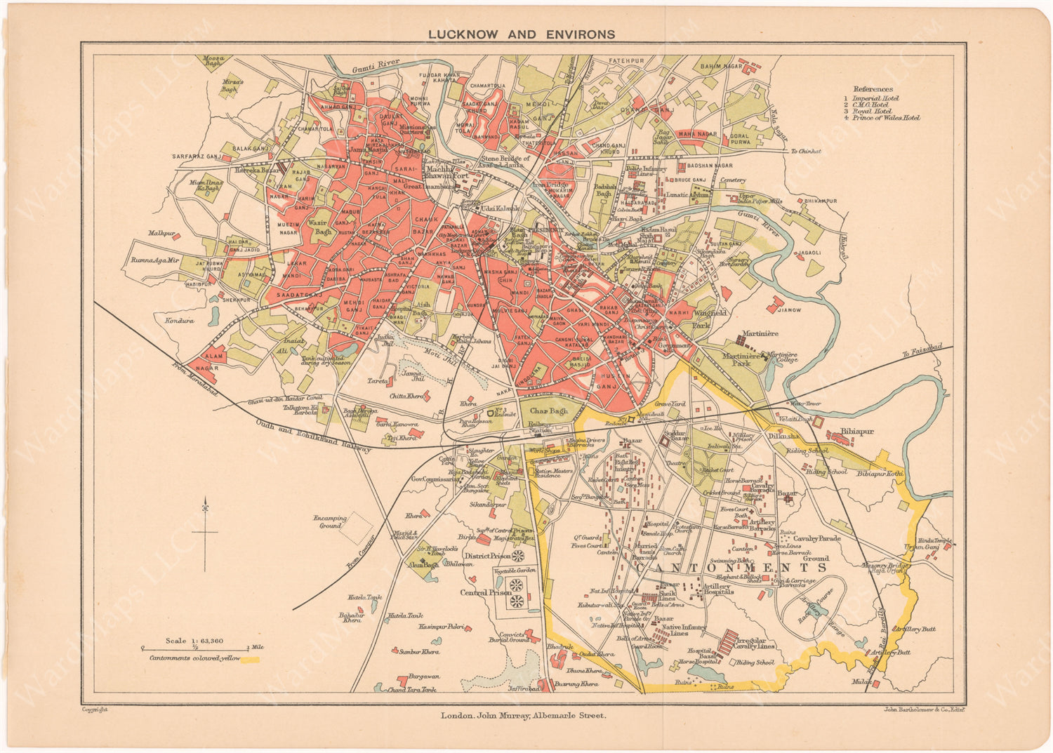Lucknow, India 1905 – WardMaps LLC