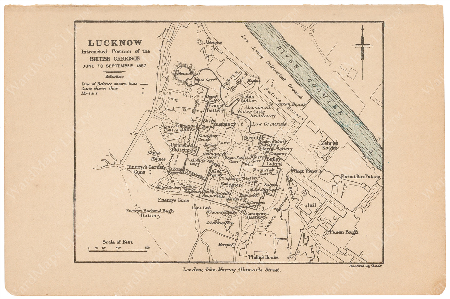 Lucknow, India 1903: British Garrison 1857 – WardMaps LLC