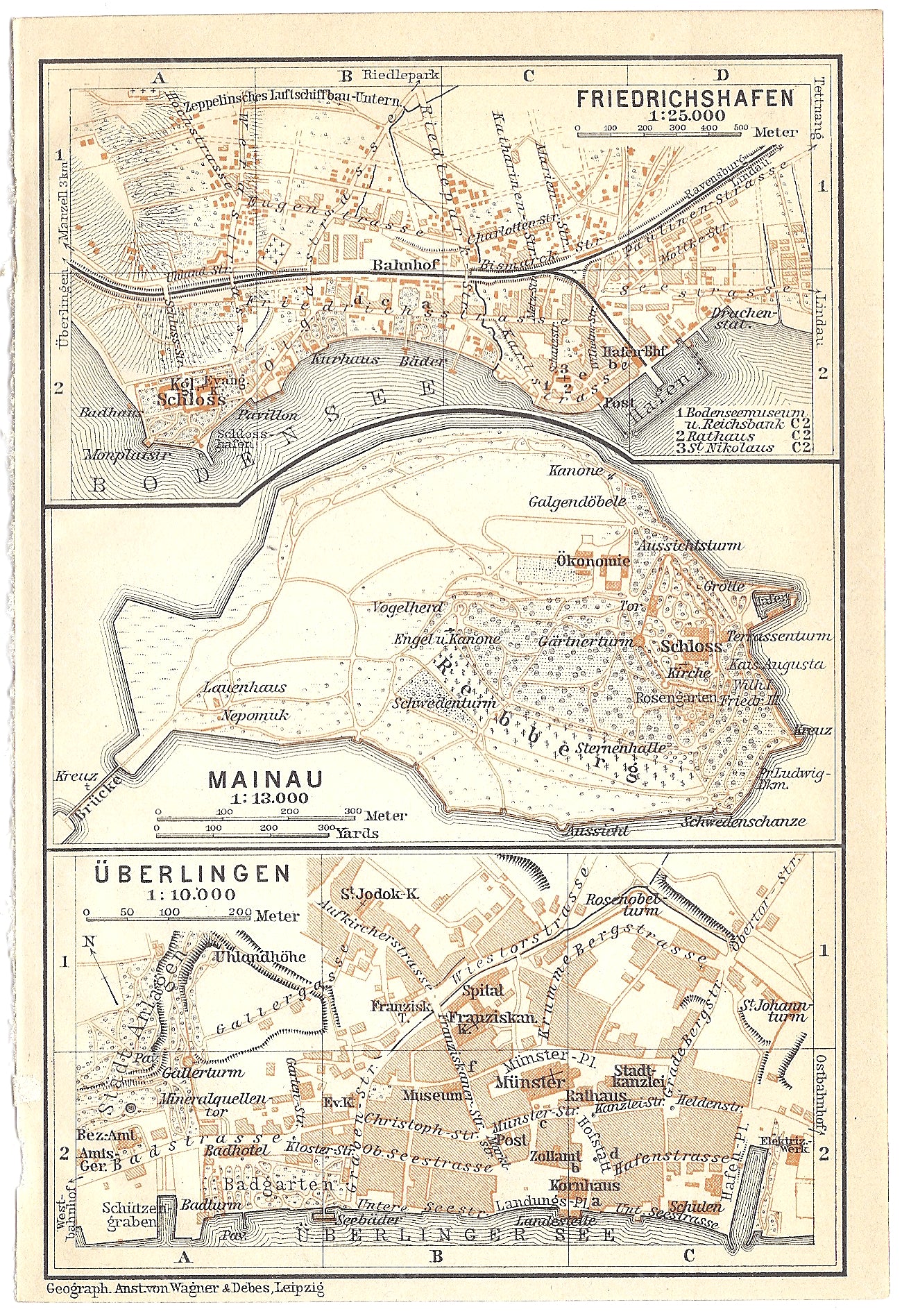 Friedrichshafen, Mainau, and Uberlingen, Germany 1910 – WardMaps LLC