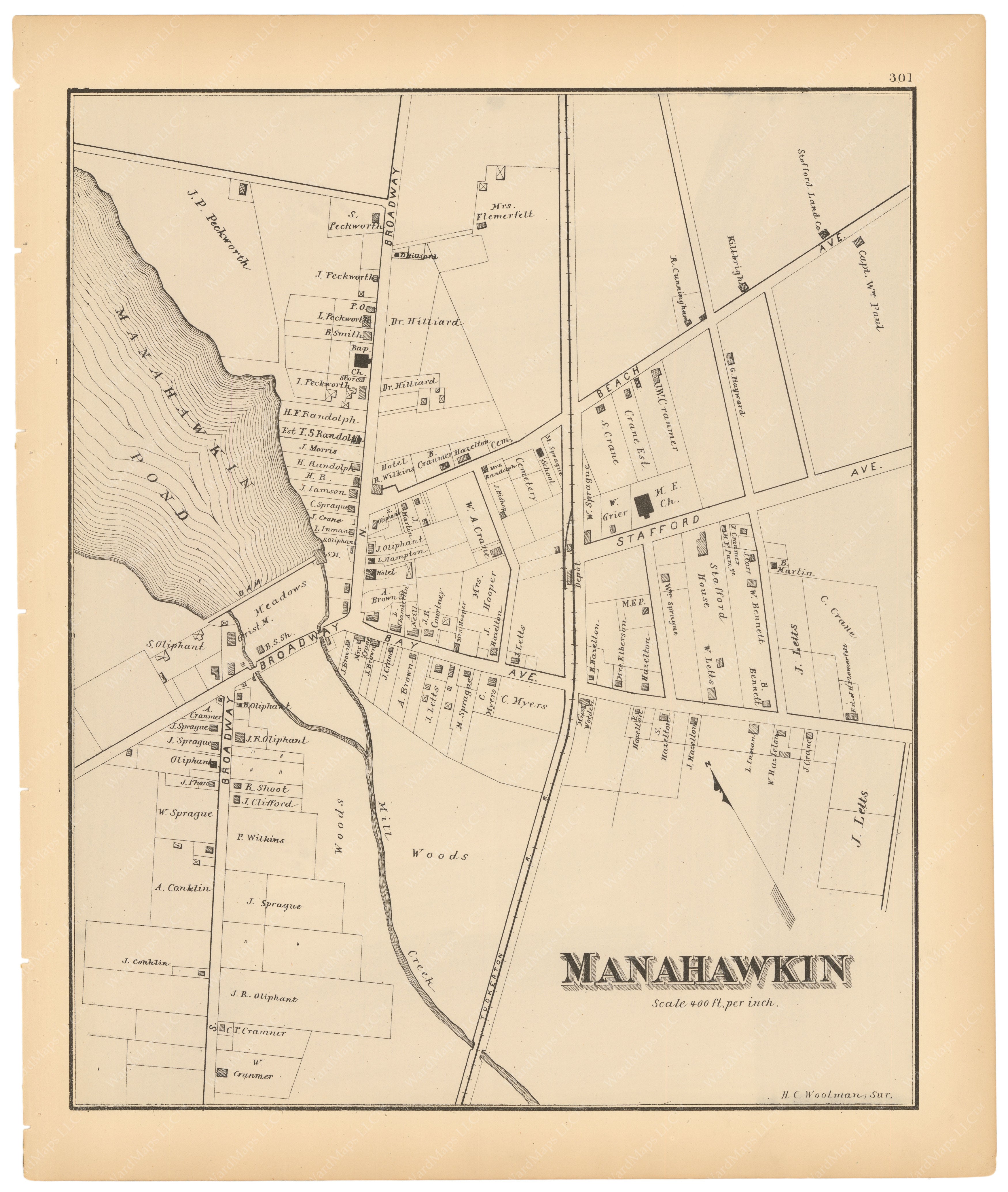 Manahawkin, New Jersey 1878 – WardMaps LLC