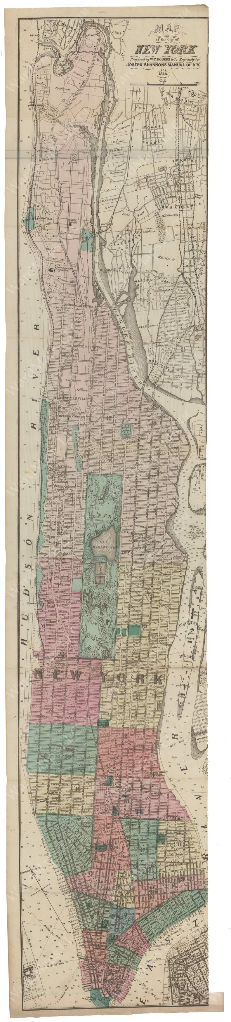 Manhattan, New York 1868 – WardMaps LLC