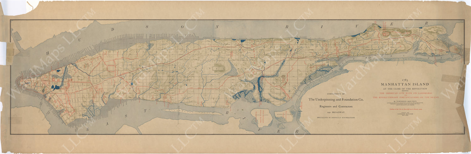 Manhattan, New York in 1783 (Published 1909) – WardMaps LLC