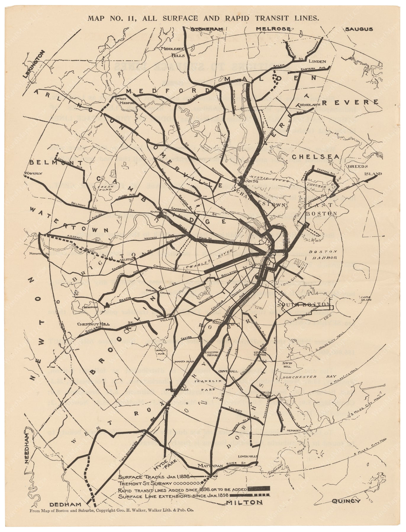 Boston Elevated Railway Co. (Massachusetts) System Map 11: All Lines 1 ...