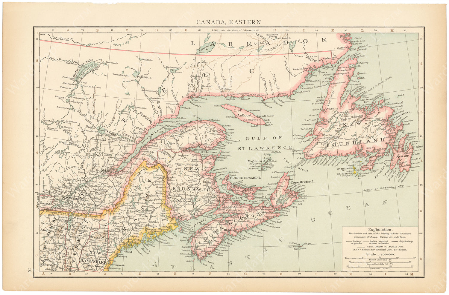 Canadian Maritimes 1895 – WardMaps LLC
