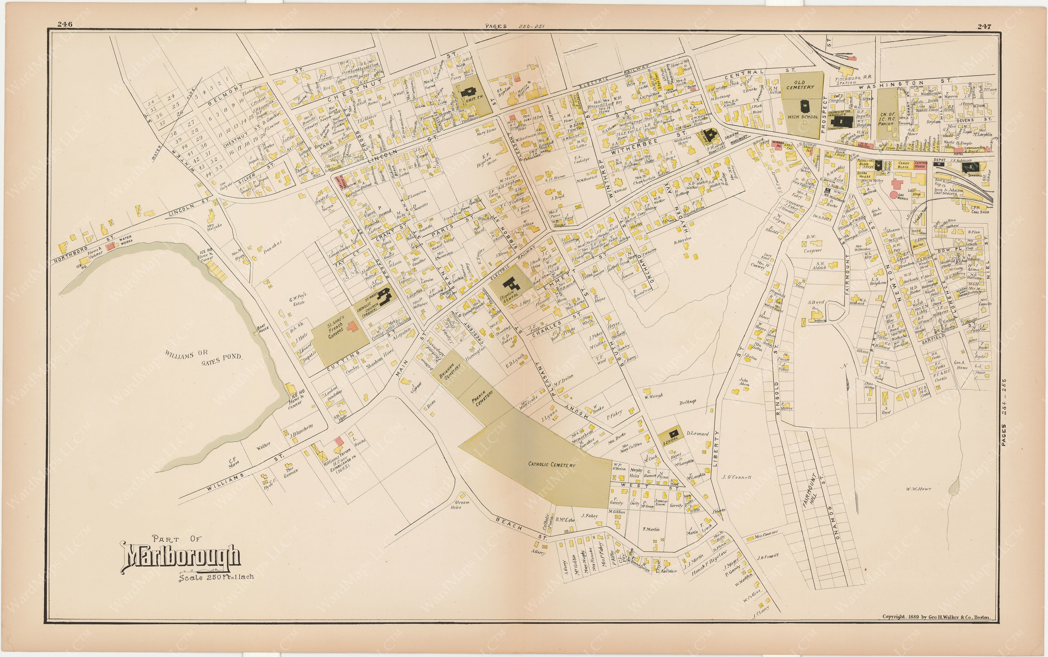 Marlborough, Massachusetts 1889 – WardMaps LLC