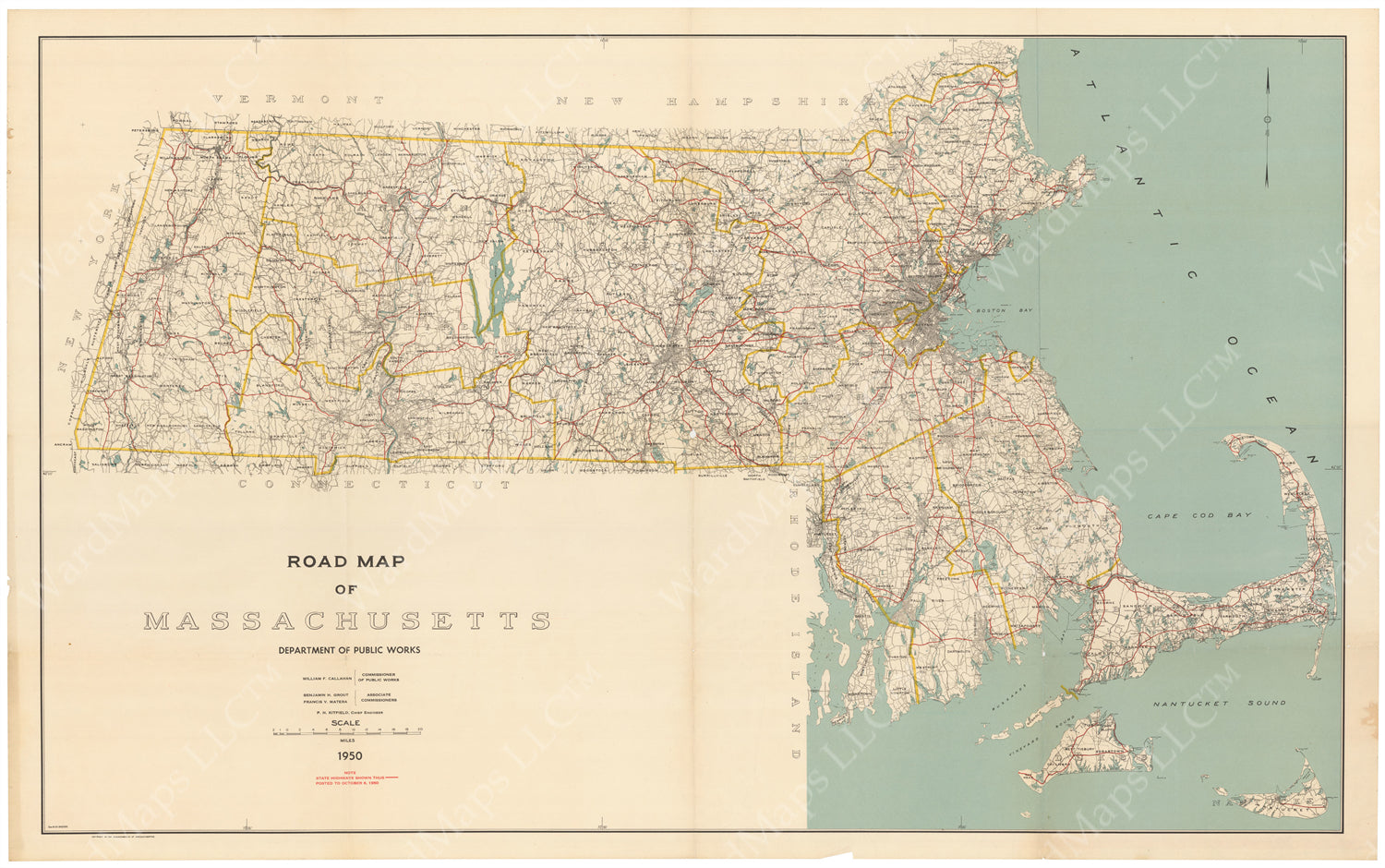 Massachusetts 1950 – WardMaps LLC