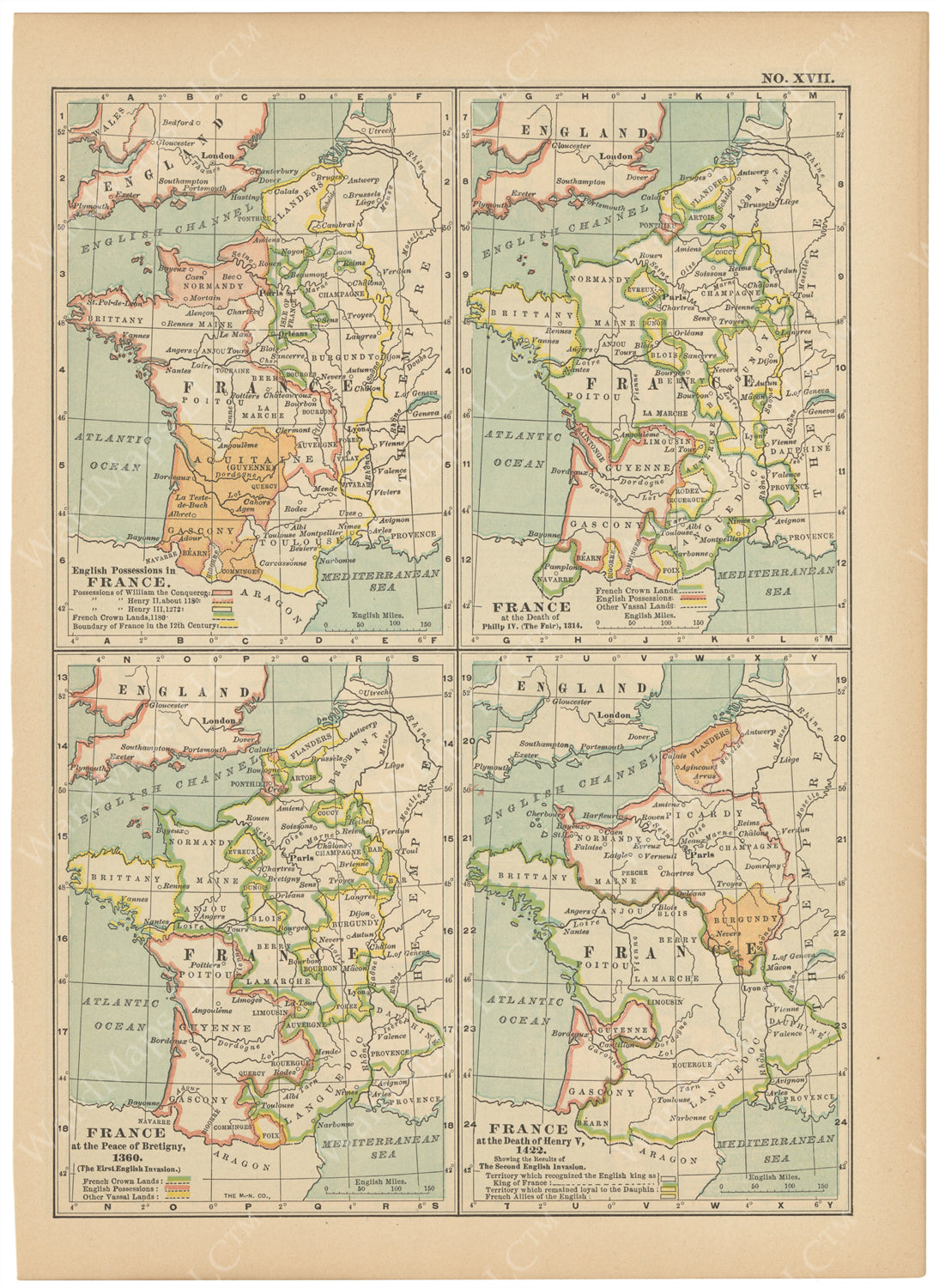 Classical Map 1914 no. XVII: Ancient France – WardMaps LLC