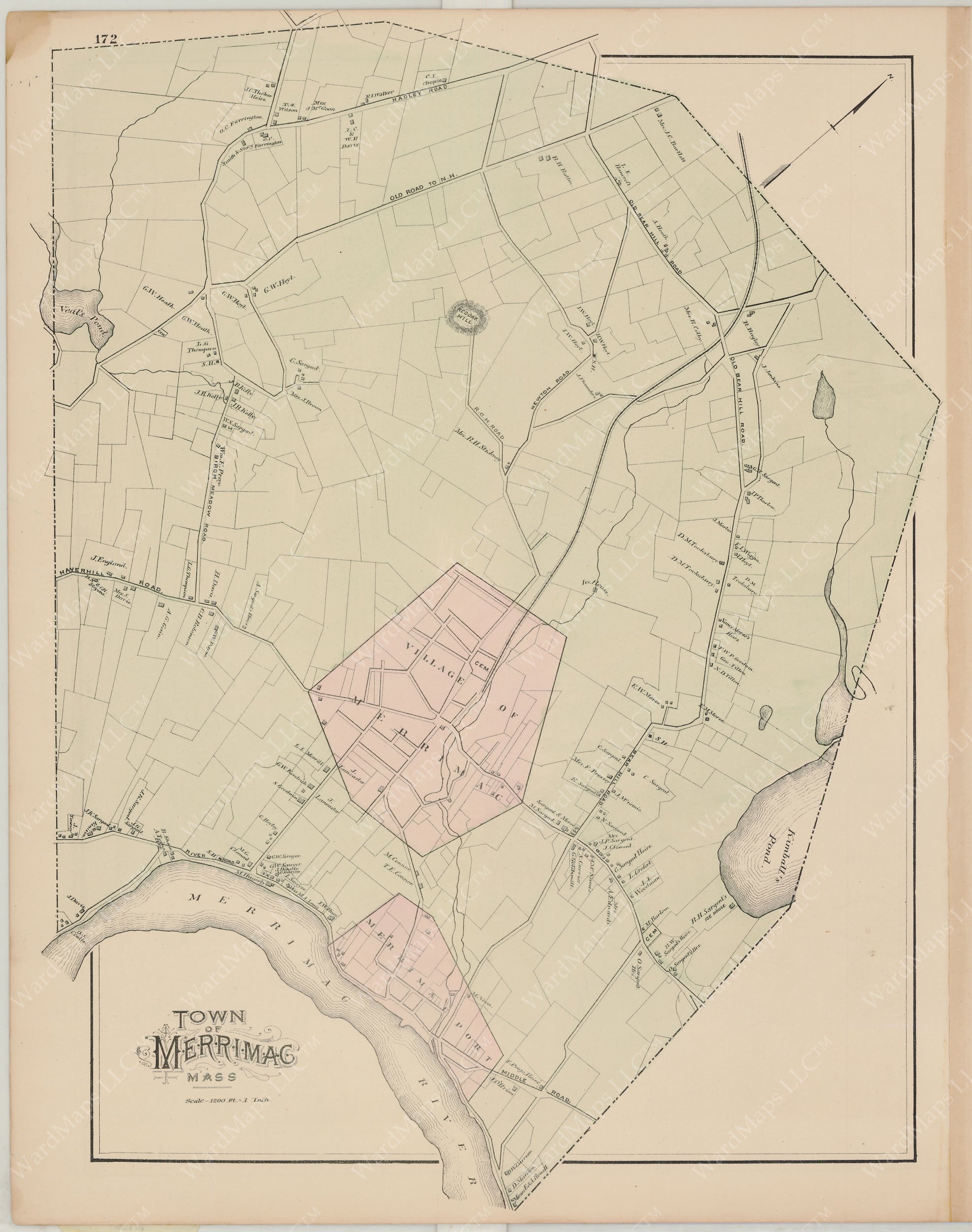 Merrimac, Massachusetts 1884 – WardMaps LLC