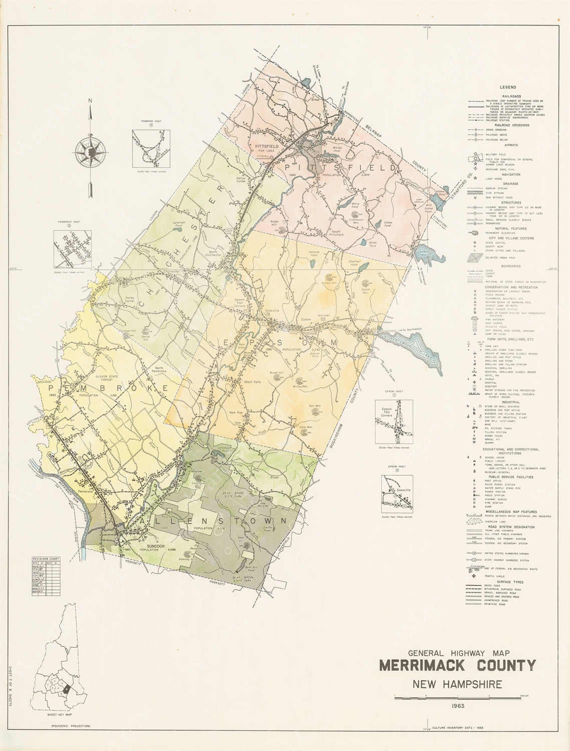 Merrimack County, New Hampshire 1963: 02 of 04 – WardMaps LLC