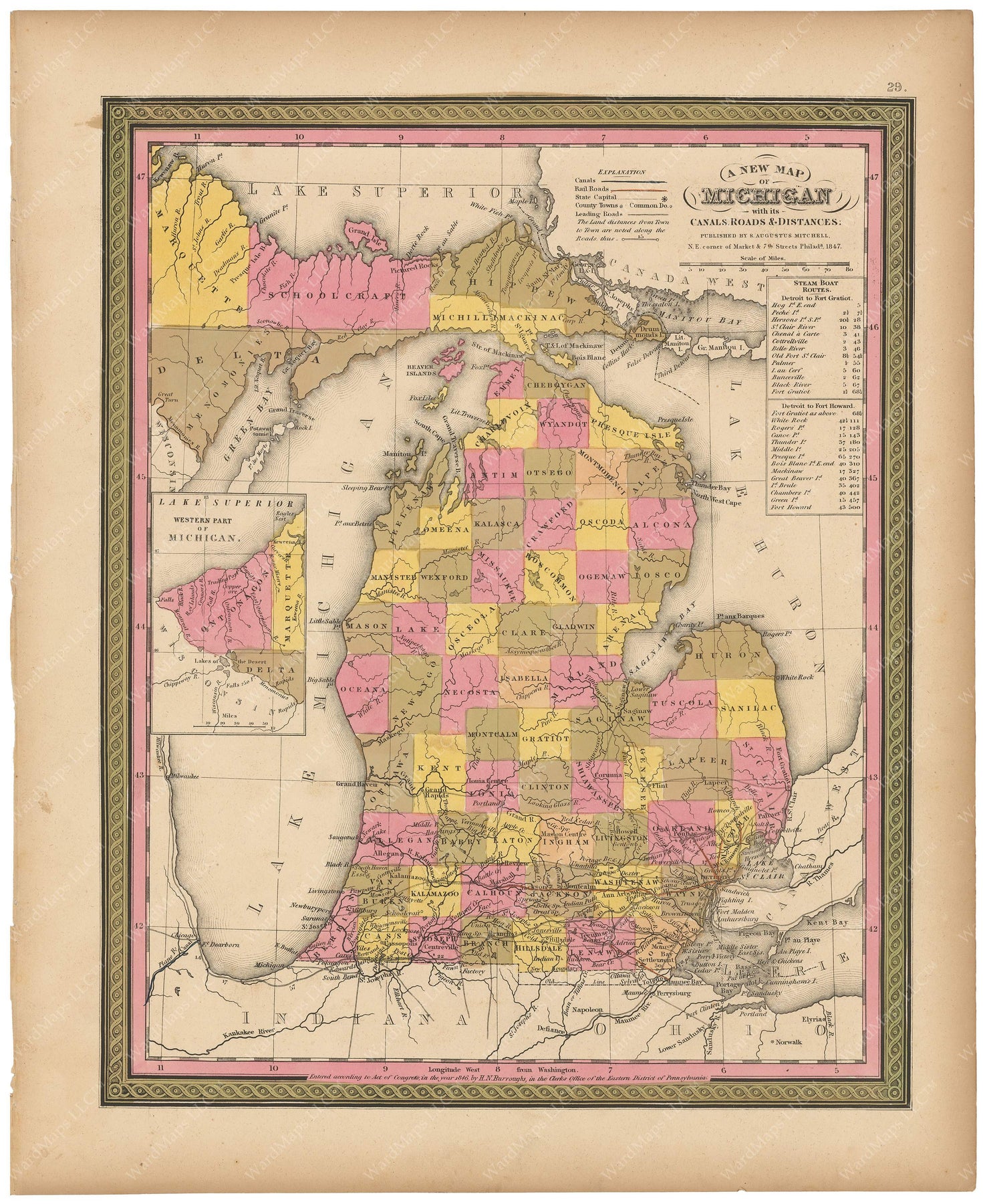 Michigan 1847 – WardMaps LLC