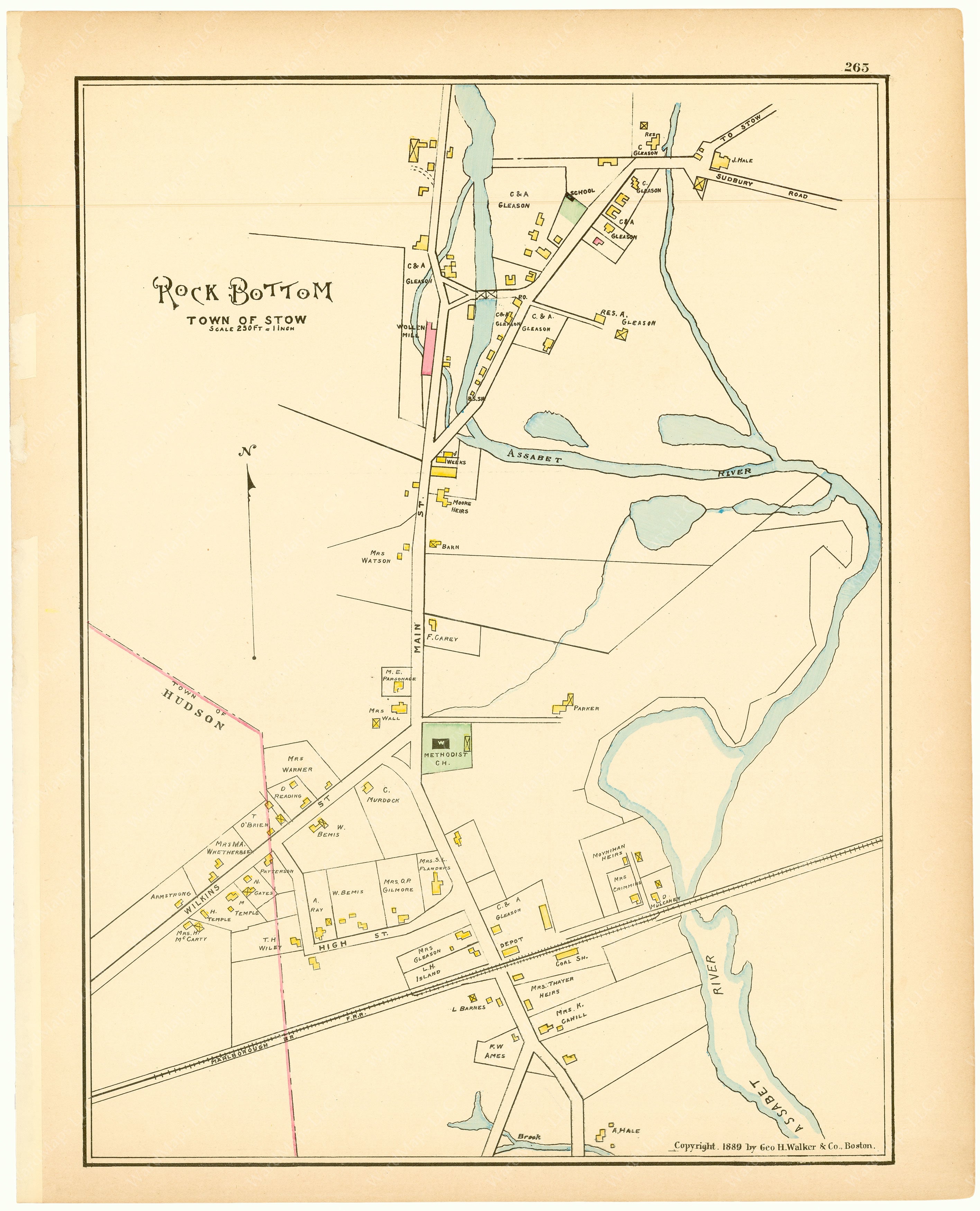 Stow, Massachusetts 1889 – WardMaps LLC