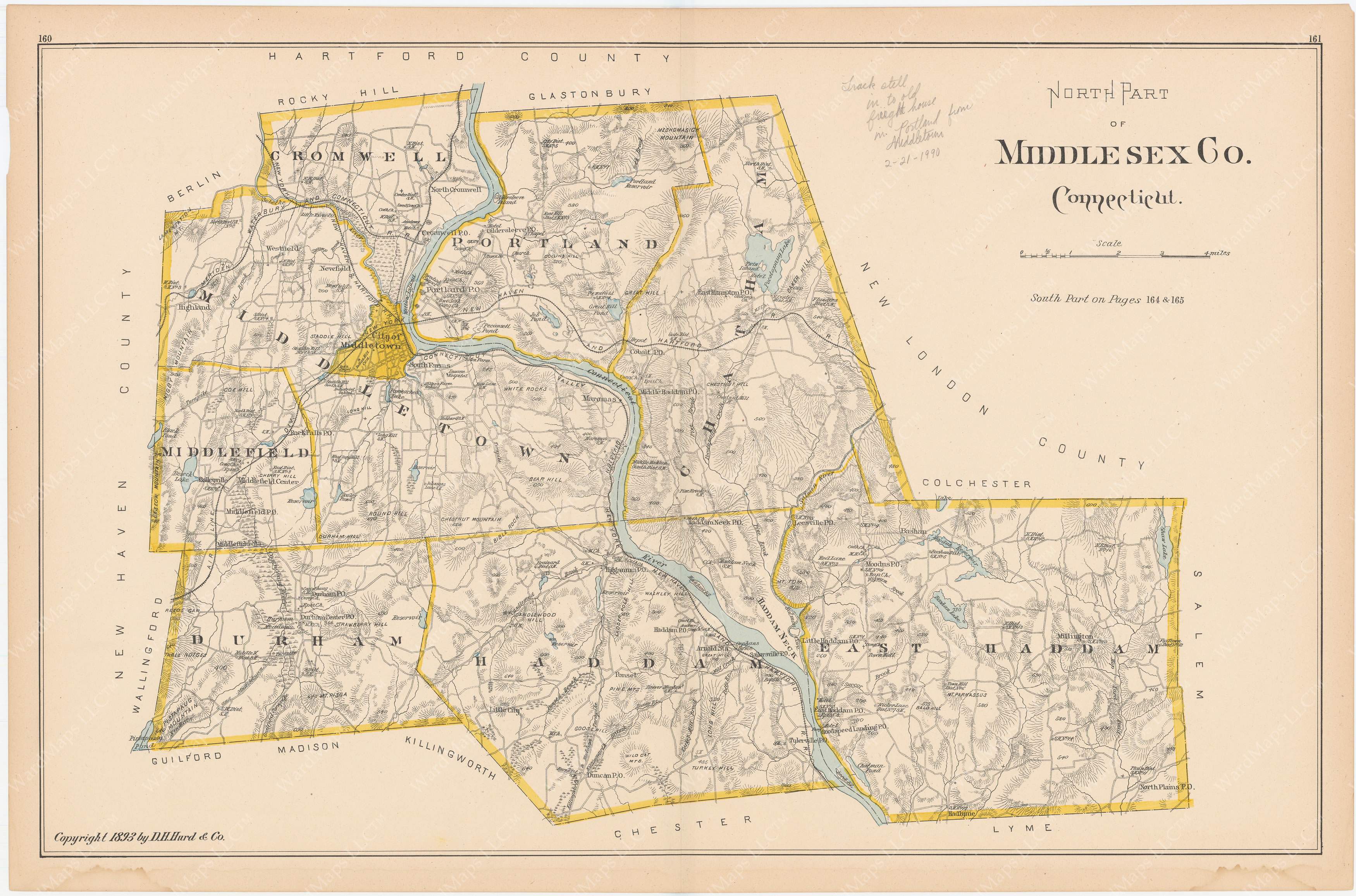 Middlesex County, Connecticut 1893: Northern Part – WardMaps LLC