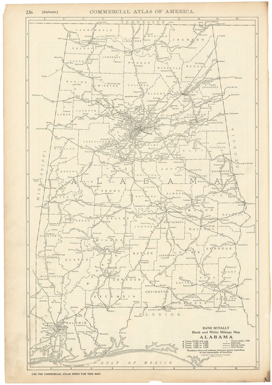 Alabama 1925: Mileage Map – WardMaps LLC