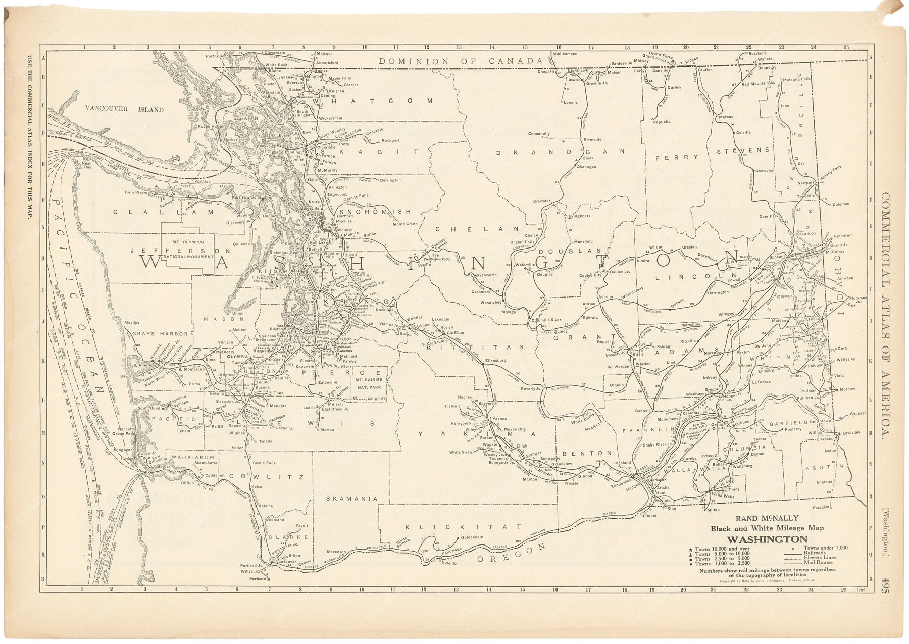 Washington 1925: Mileage Map – WardMaps LLC