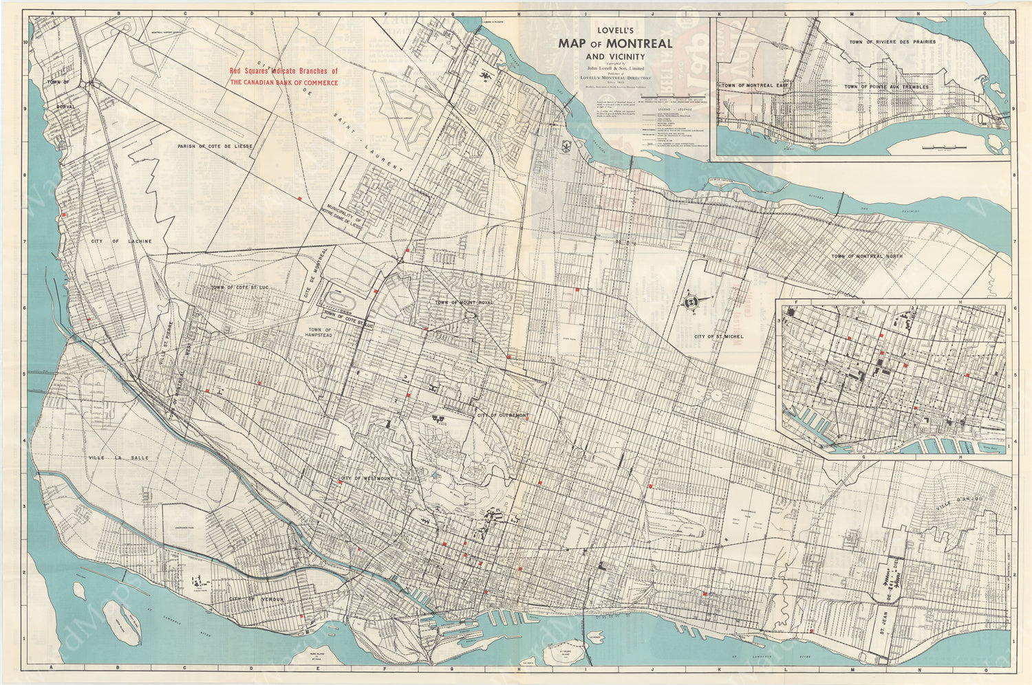 Montreal, Quebec 1957 – WardMaps LLC