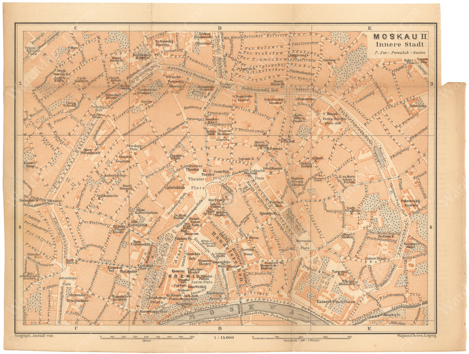 Moscow, Russia 1897: City Center – WardMaps LLC