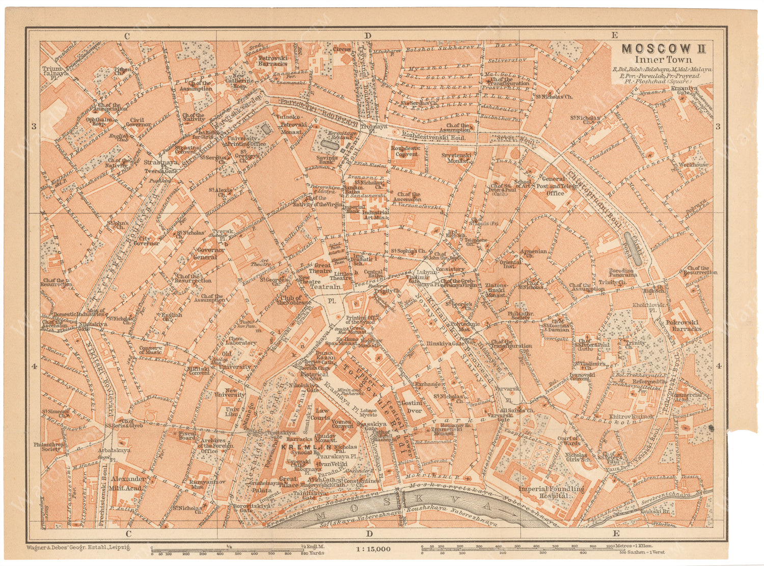 Moscow, Russia 1914: City Center – WardMaps LLC
