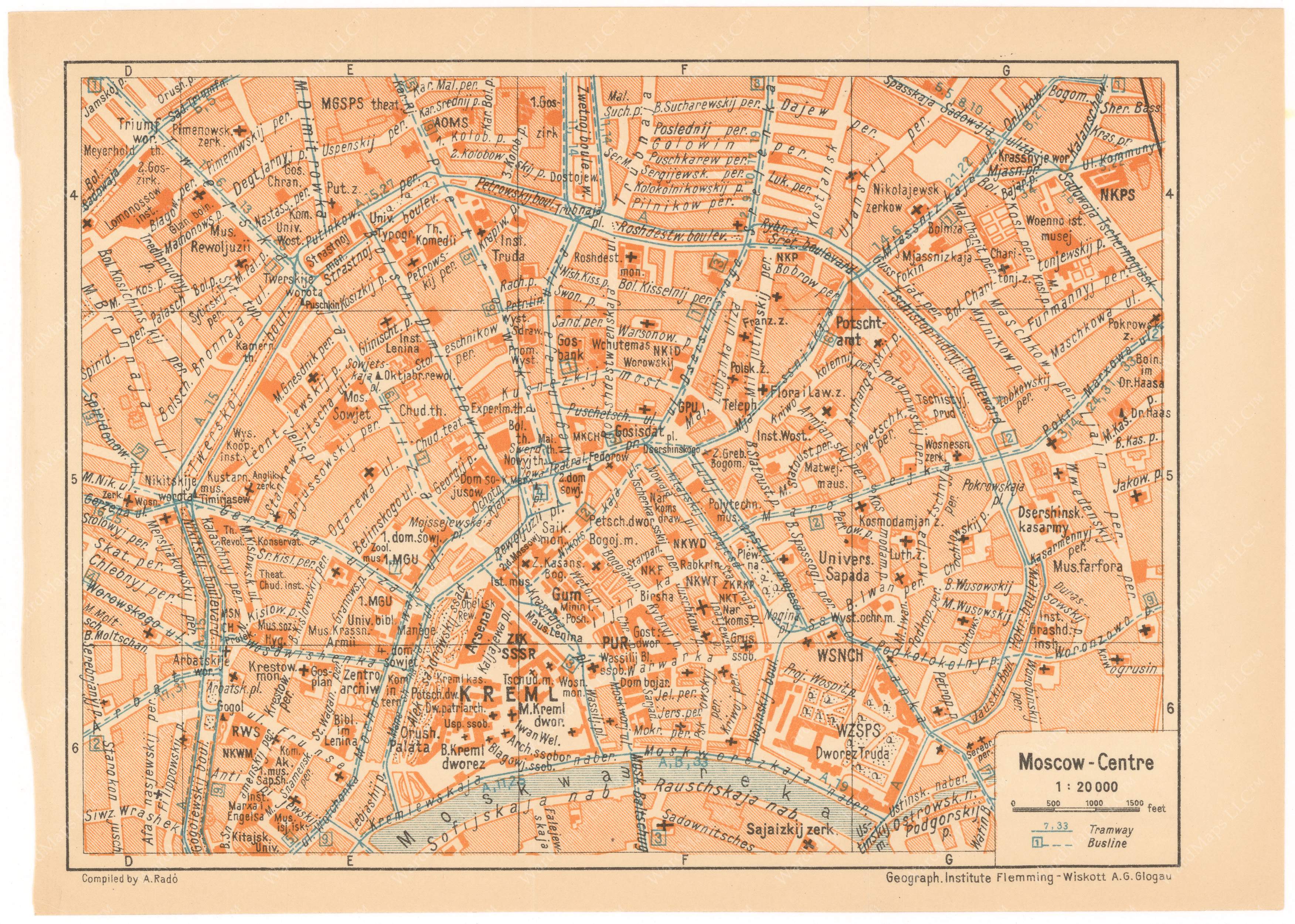 Moscow, Russia 1928 – WardMaps LLC