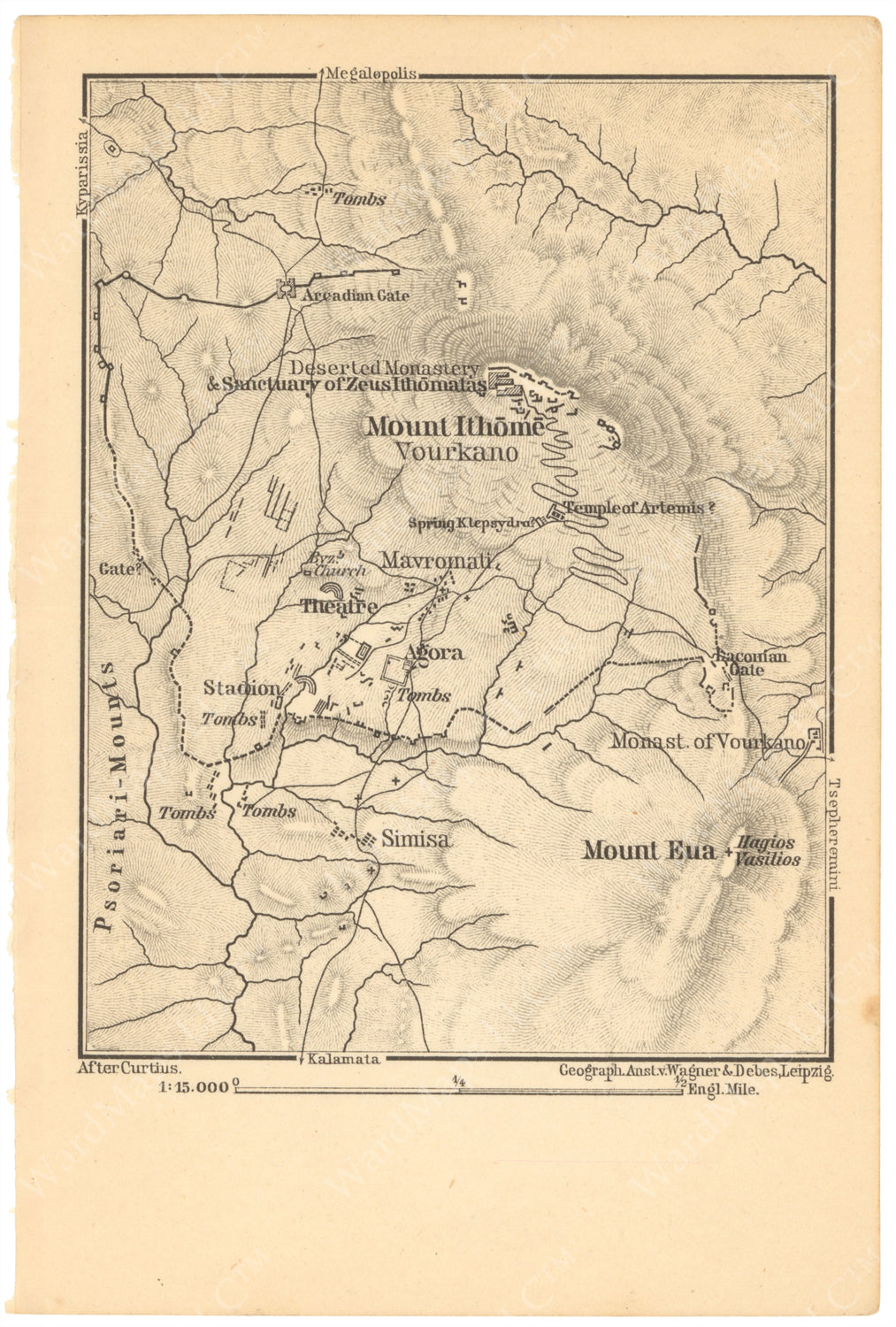 Mount Ithome, Greece 1909 – WardMaps LLC