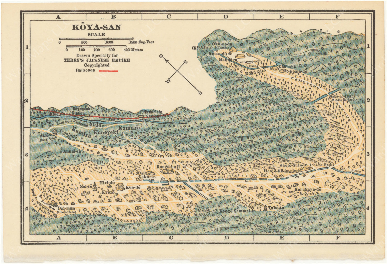 Mount Koya, Japan 1933 – WardMaps LLC