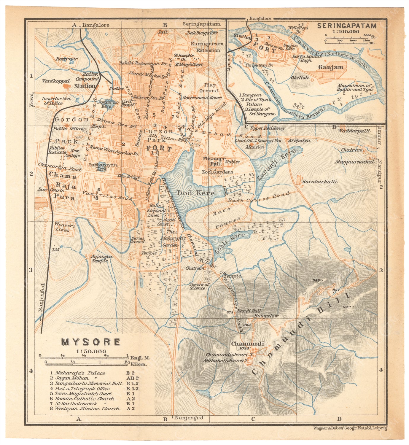 Mysore (Mysuru), India 1914 – WardMaps LLC