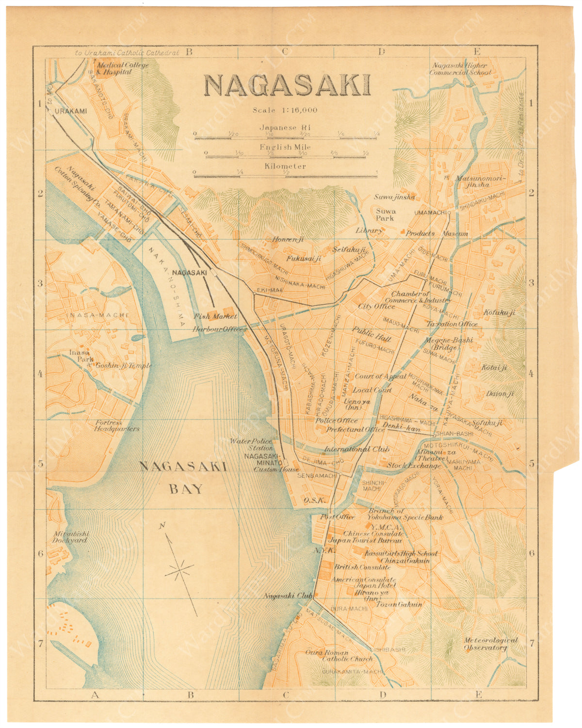 Nagasaki, Japan 1933 – WardMaps LLC