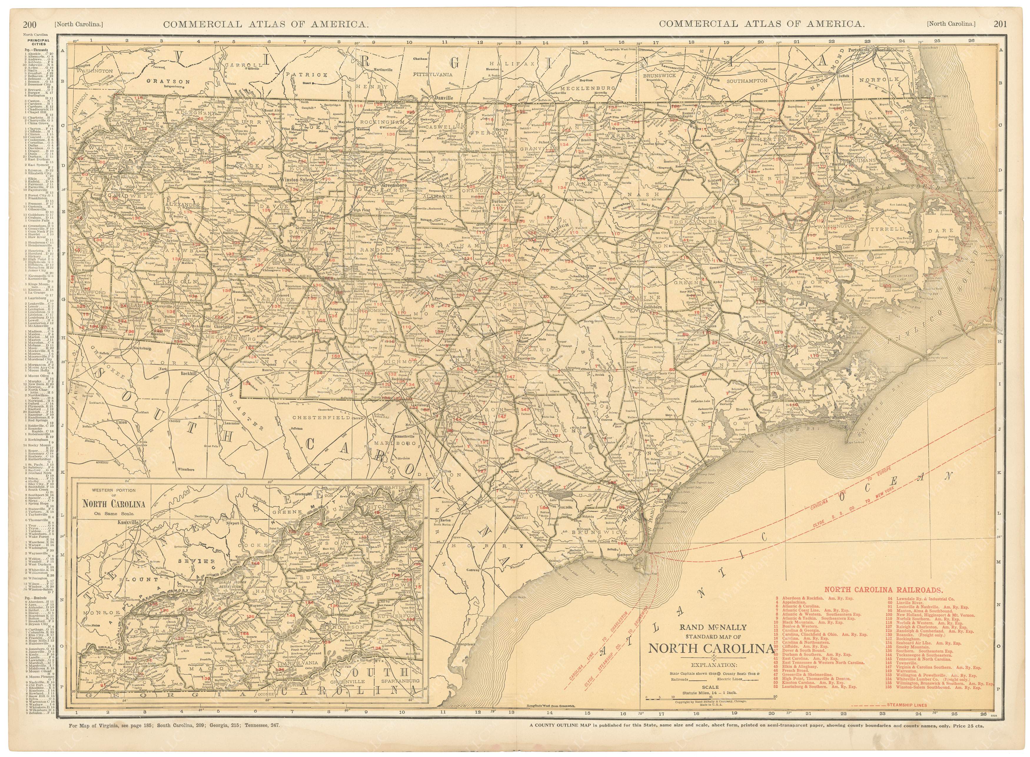 North Carolina 1925 – WardMaps LLC