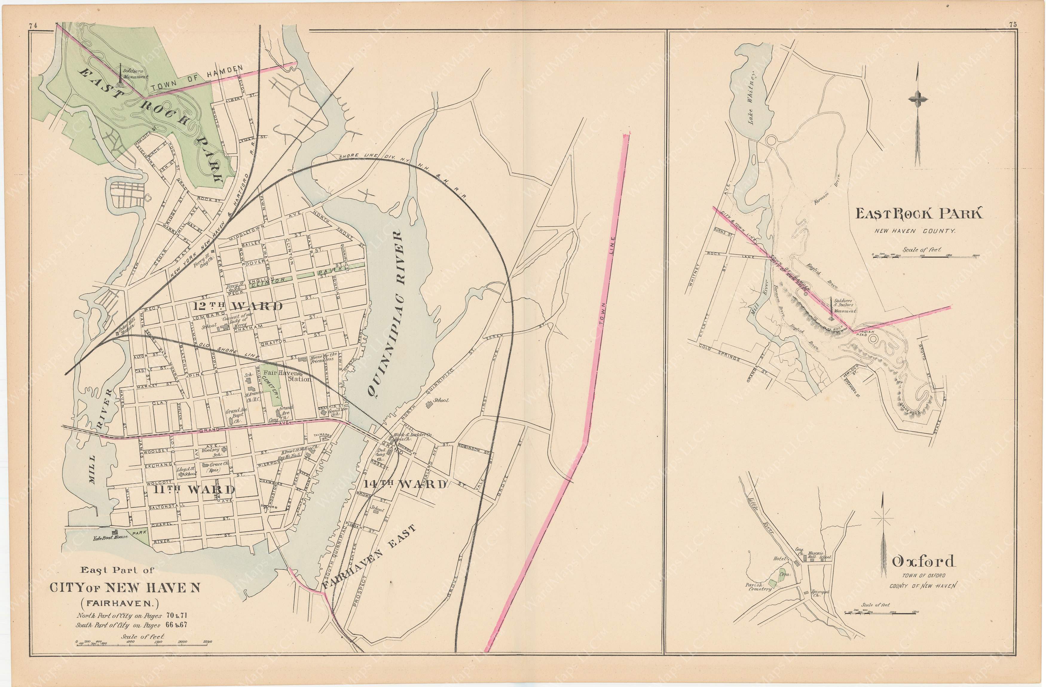 New Haven and Oxford, Connecticut 1893 – WardMaps LLC