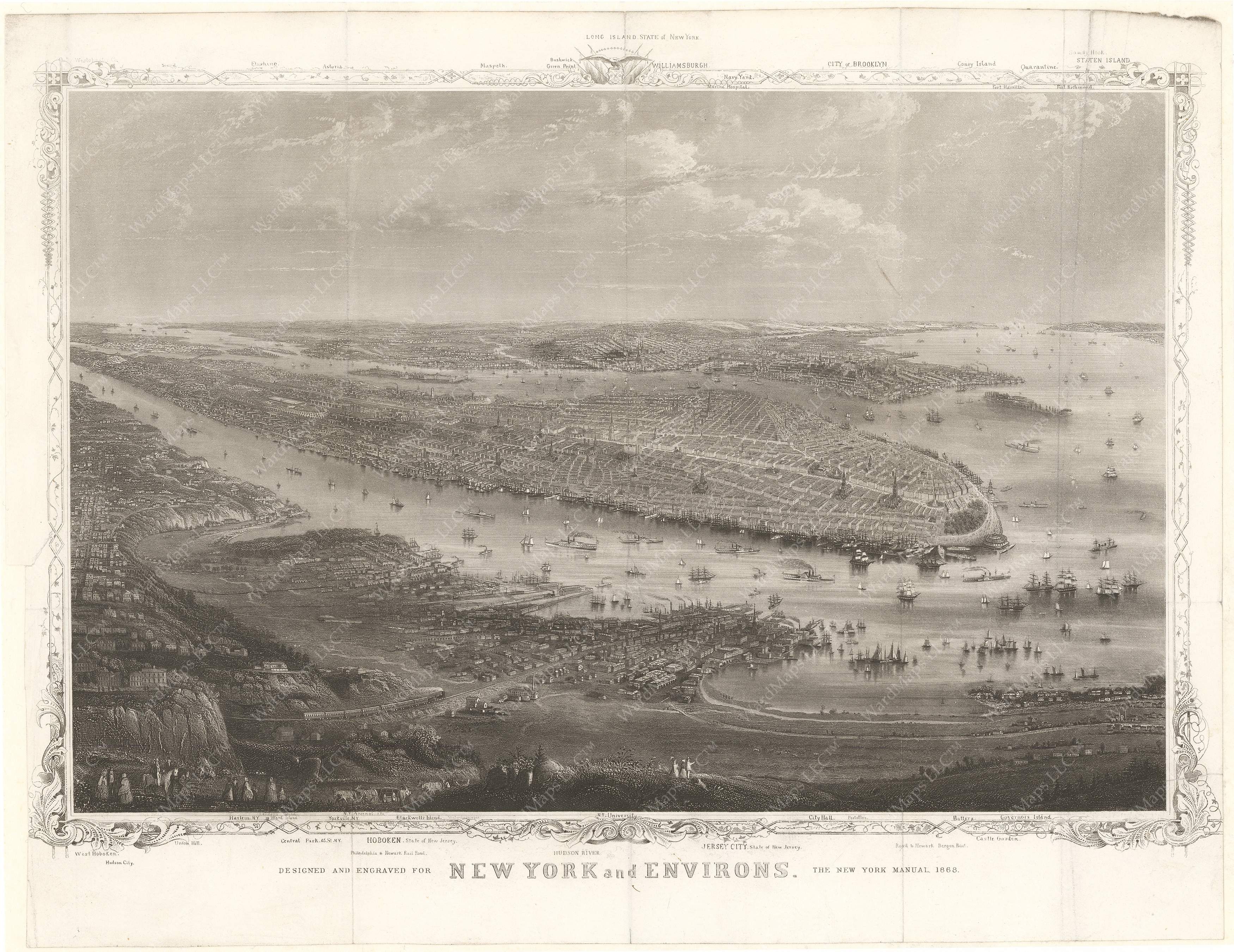 New York, New York 1868 – WardMaps LLC