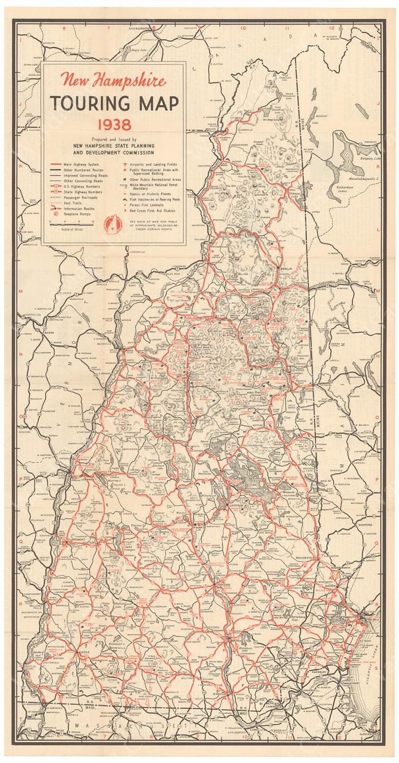 New Hampshire 1938 Touring Map – WardMaps LLC