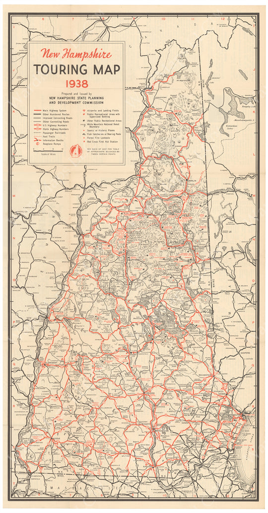 New Hampshire 1938 Touring Map – WardMaps LLC