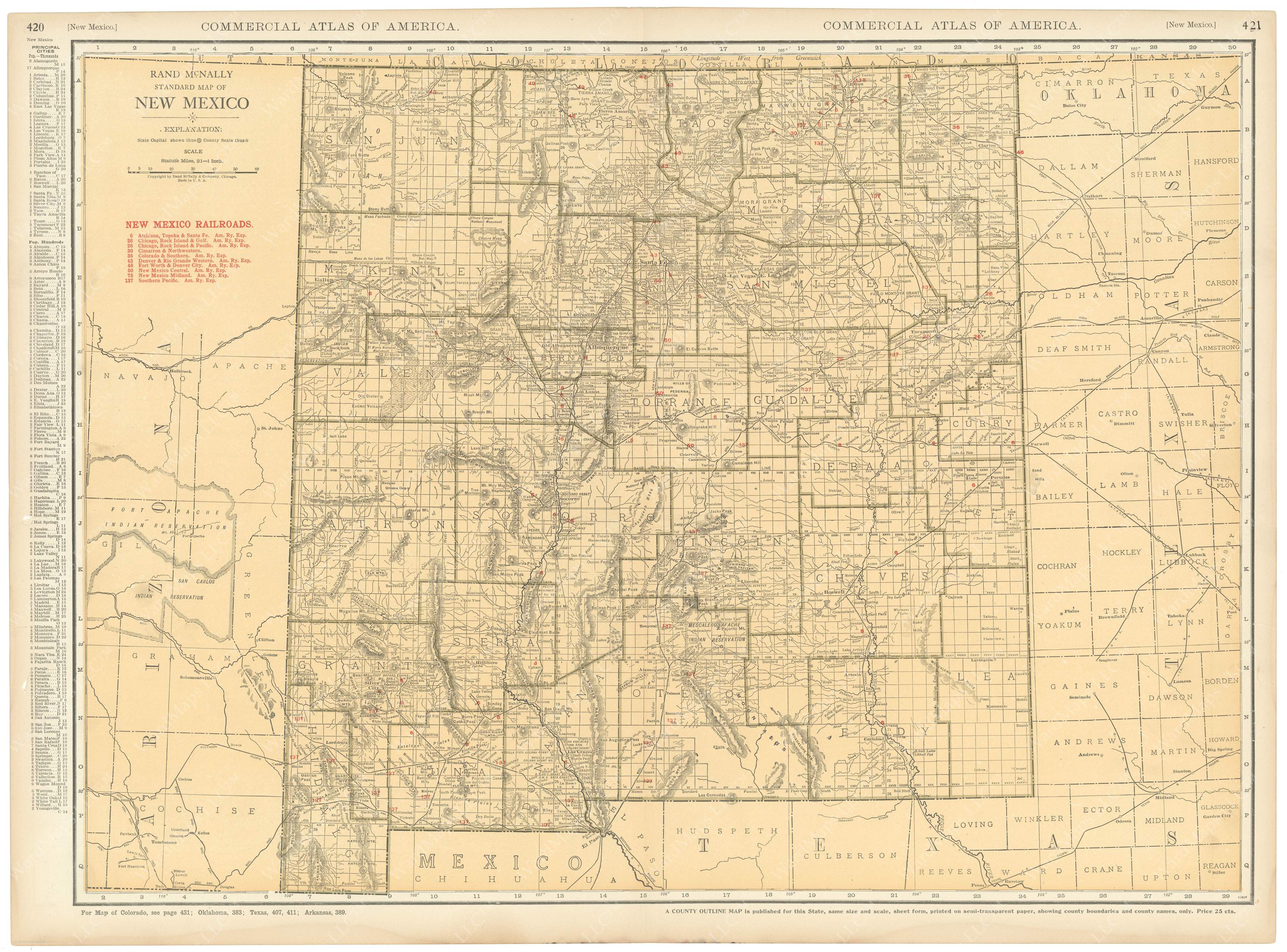 New Mexico 1925 – WardMaps LLC