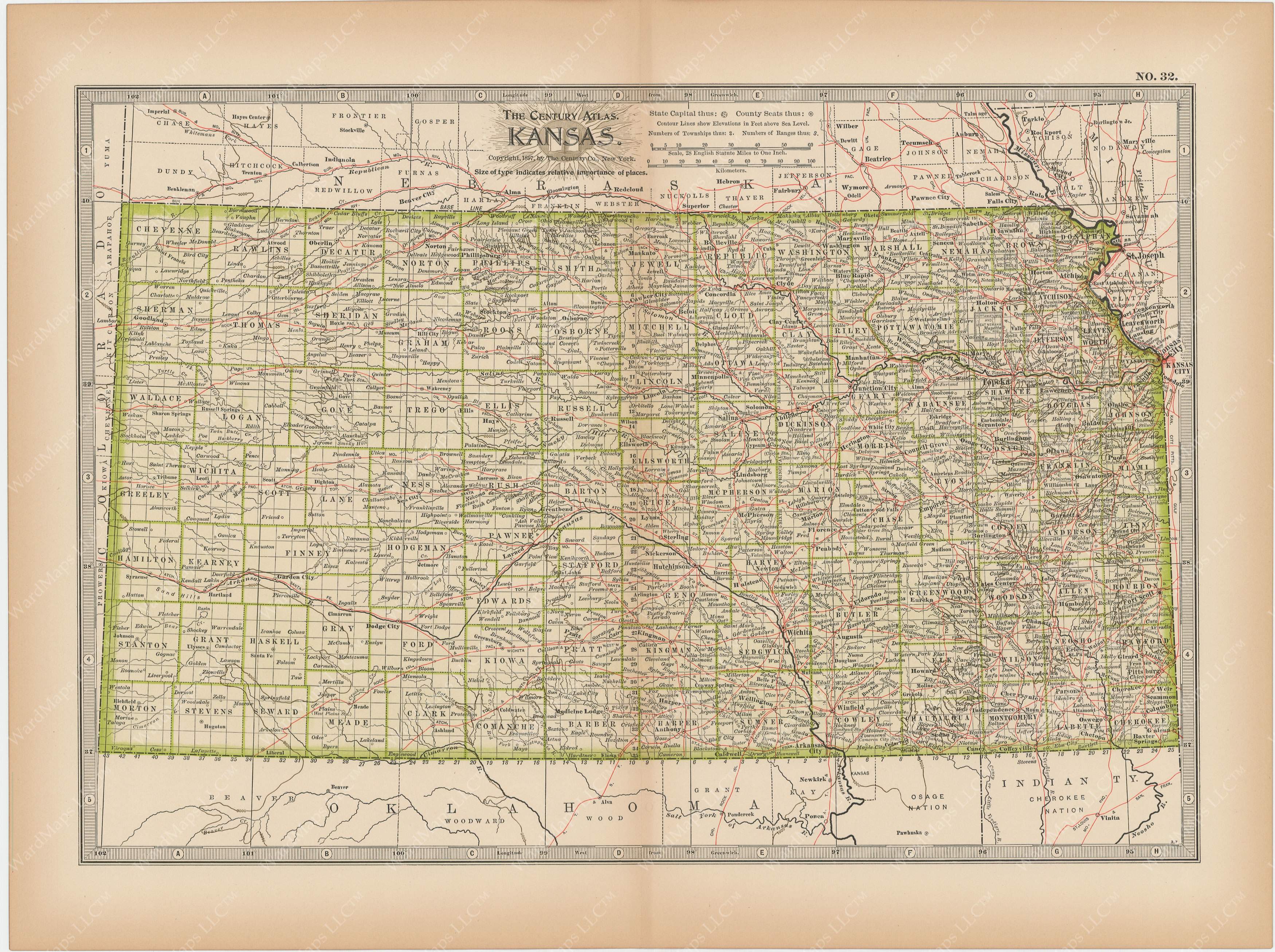 Kansas 1897 – WardMaps LLC