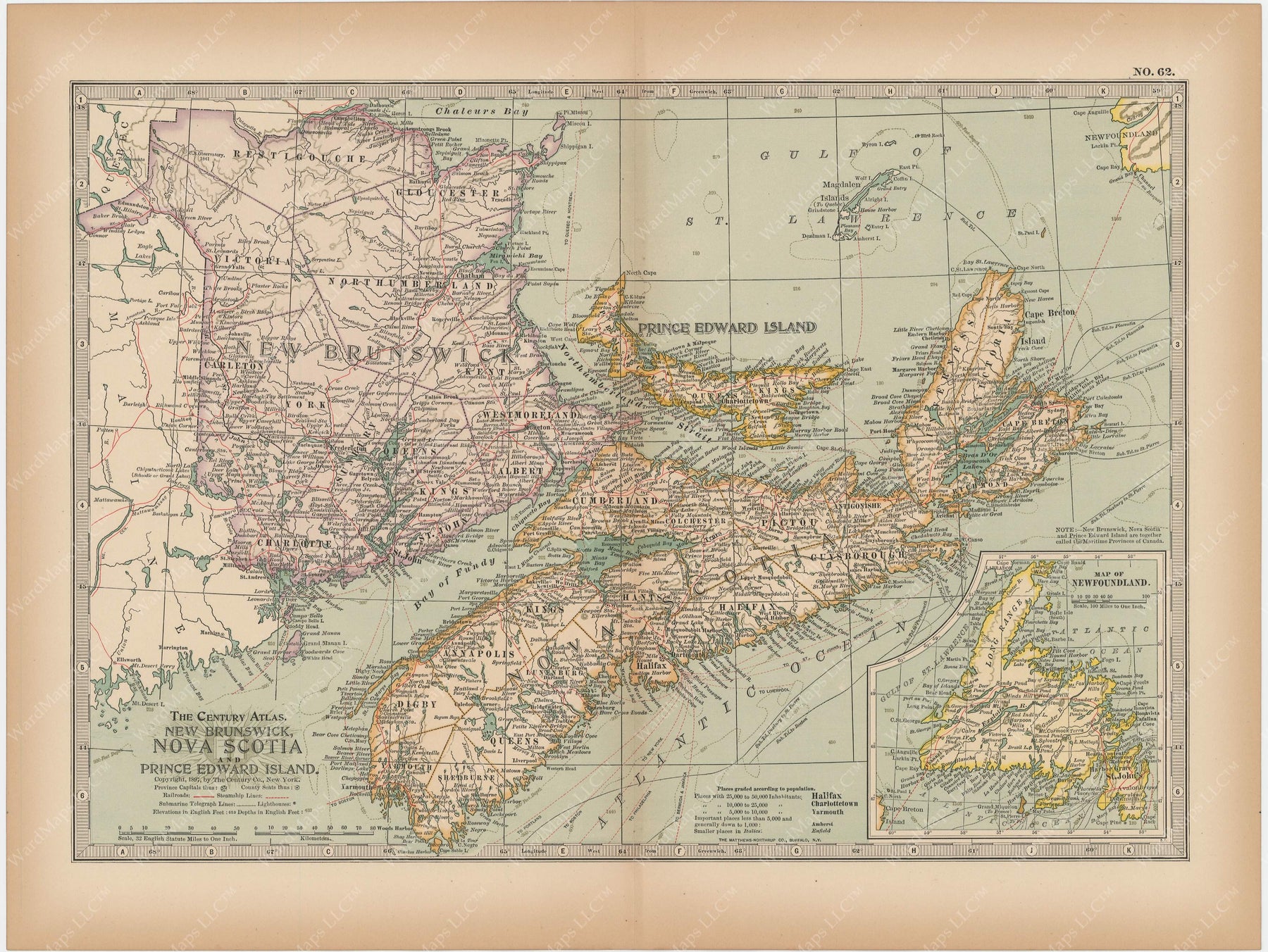 Canadian Maritimes 1897 – WardMaps LLC