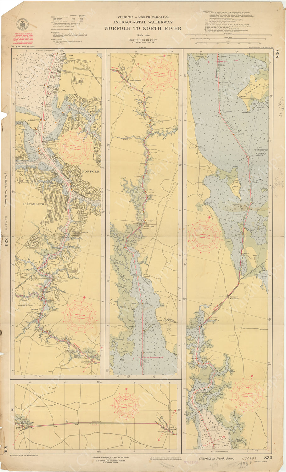 USC&GS North Carolina and Virginia - Intracoastal Waterway: Norfolk to ...