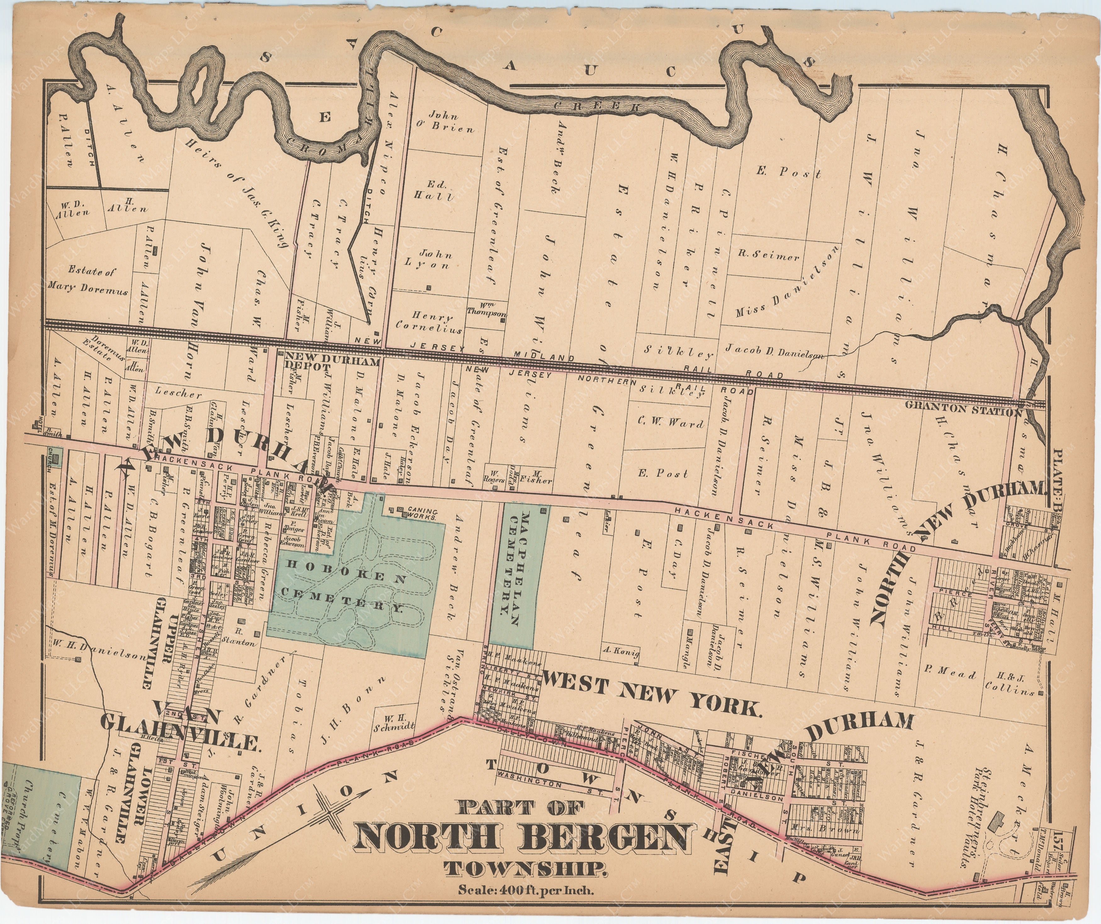 New Jersey and Hudson County 1873: North Bergen – WardMaps LLC