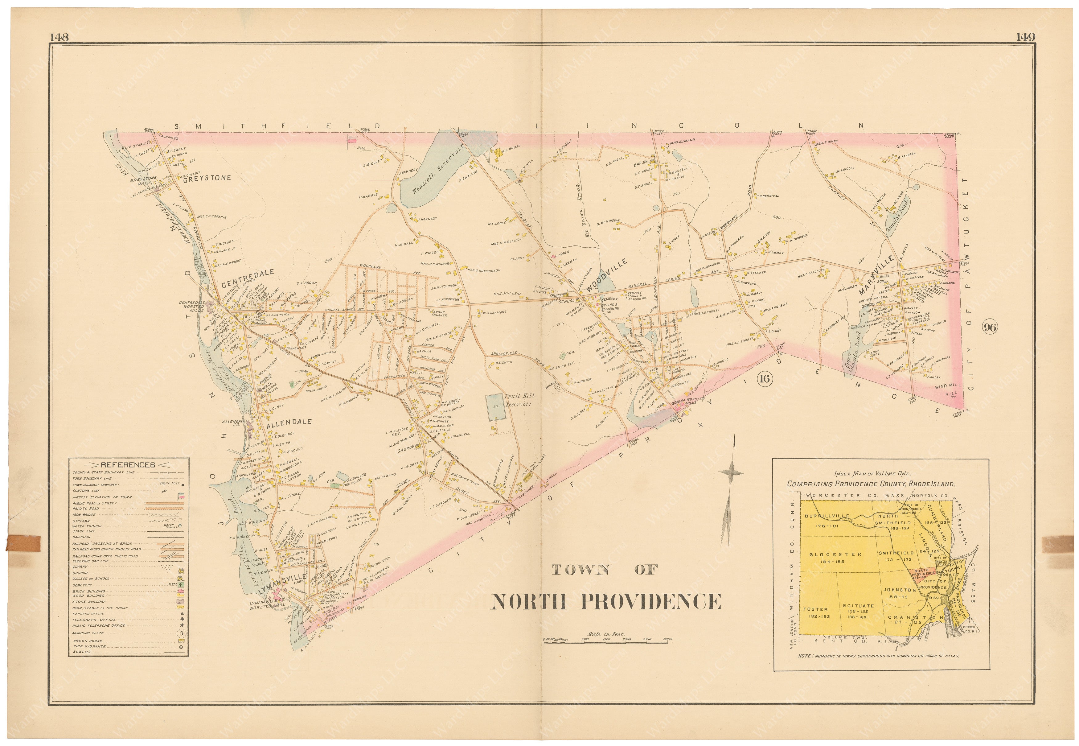 North Providence, Rhode Island 1895 – WardMaps LLC