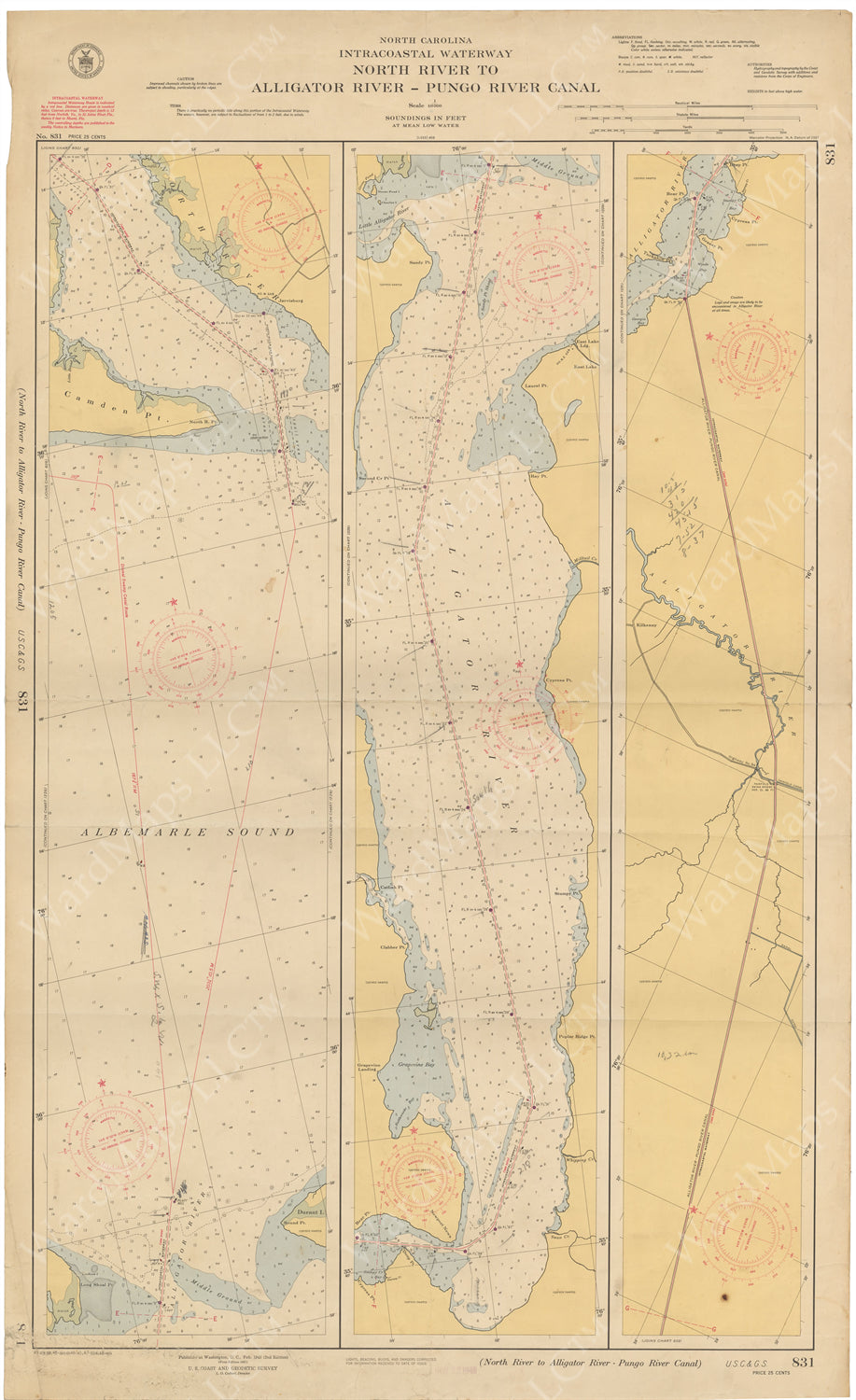 USC&GS North Carolina - Intracoastal Waterway: North River to Alligato ...
