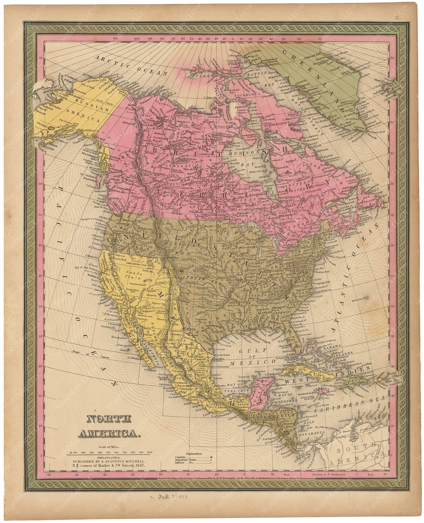 North America 1847 – WardMaps LLC