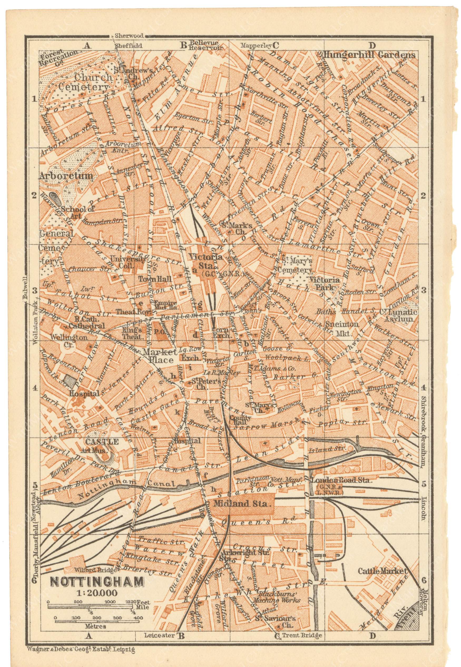 Nottingham, England 1910 – WardMaps LLC
